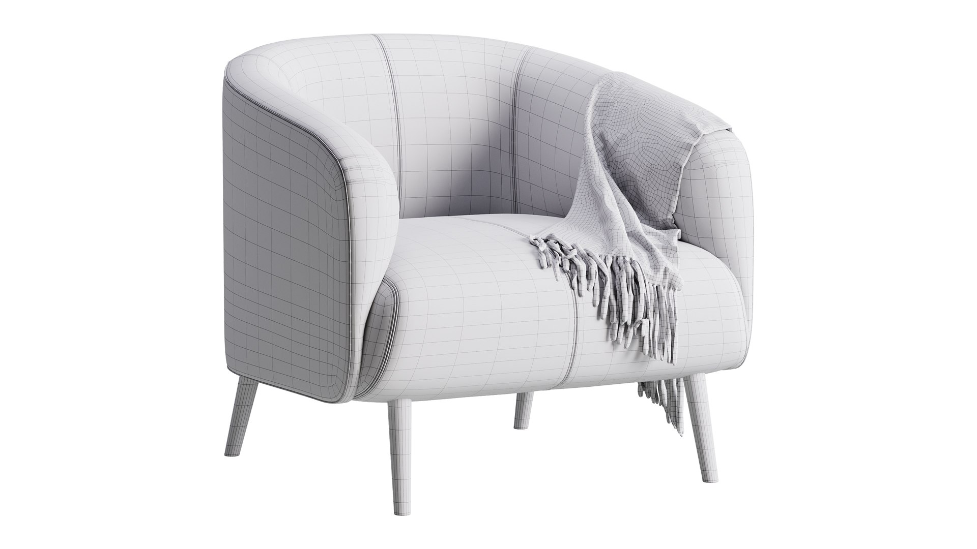 ARMCHAIR Fur And Fabric 3D Model - TurboSquid 2373350