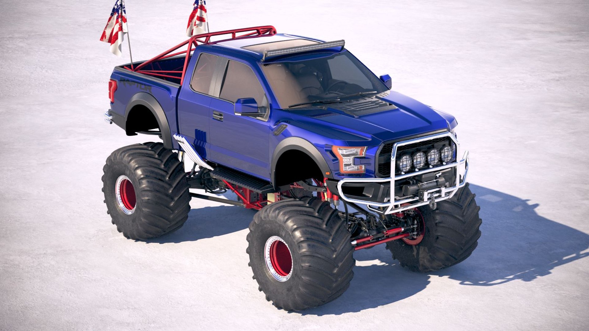 3D F-150 Raptor Monster Model - TurboSquid 1330163