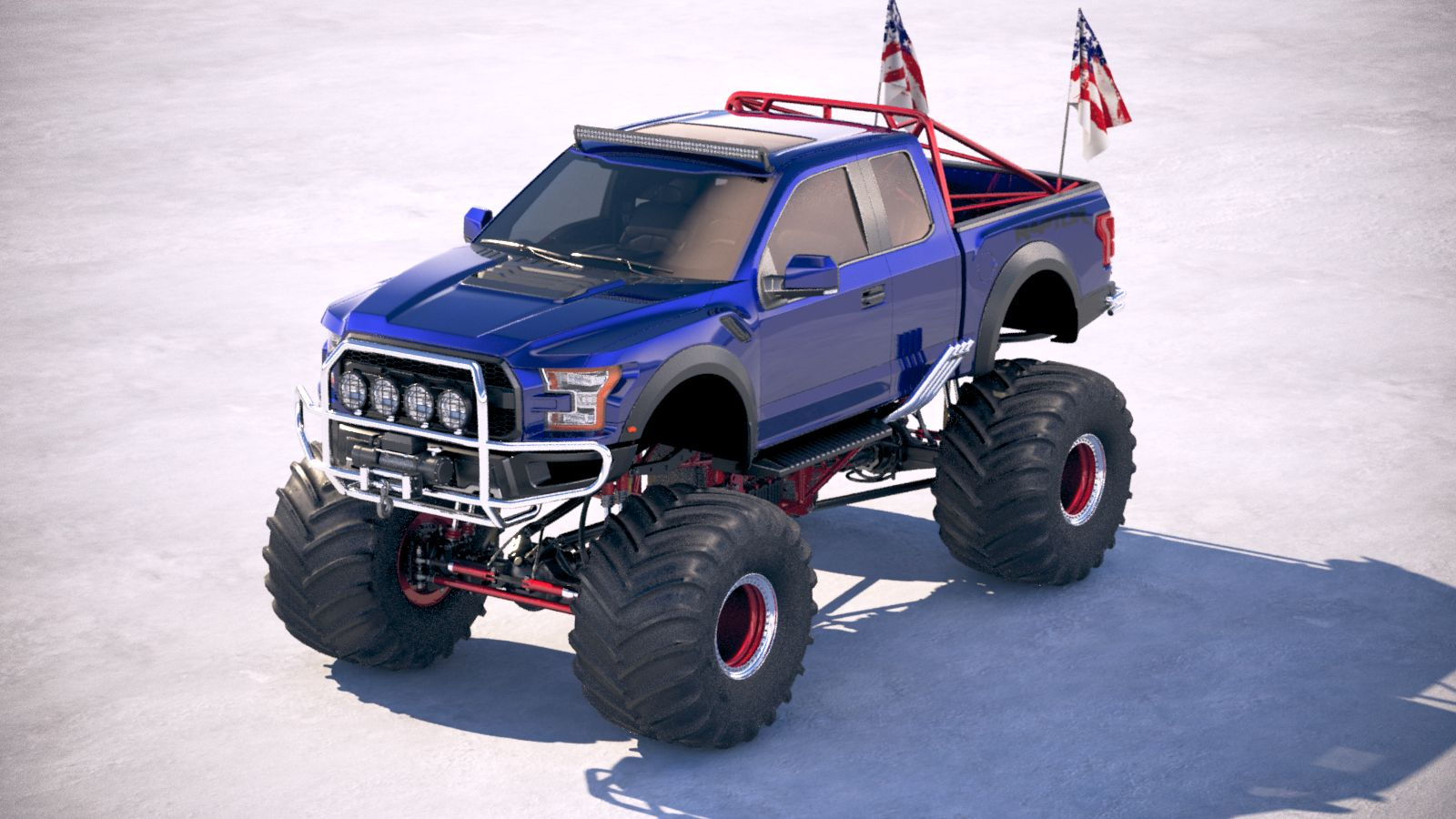 modelo 3d Ford F-150 Raptor Monster Truck 2019 - TurboSquid 1330163