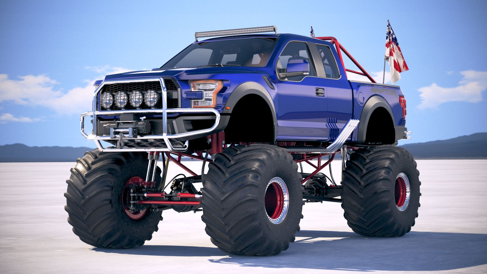 3D модель Ford F-150 Raptor Monster Truck 2019 - TurboSquid 1330163