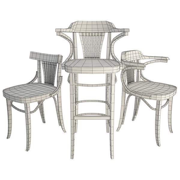 Interior seats chairs wooden 3D model - TurboSquid 1424569