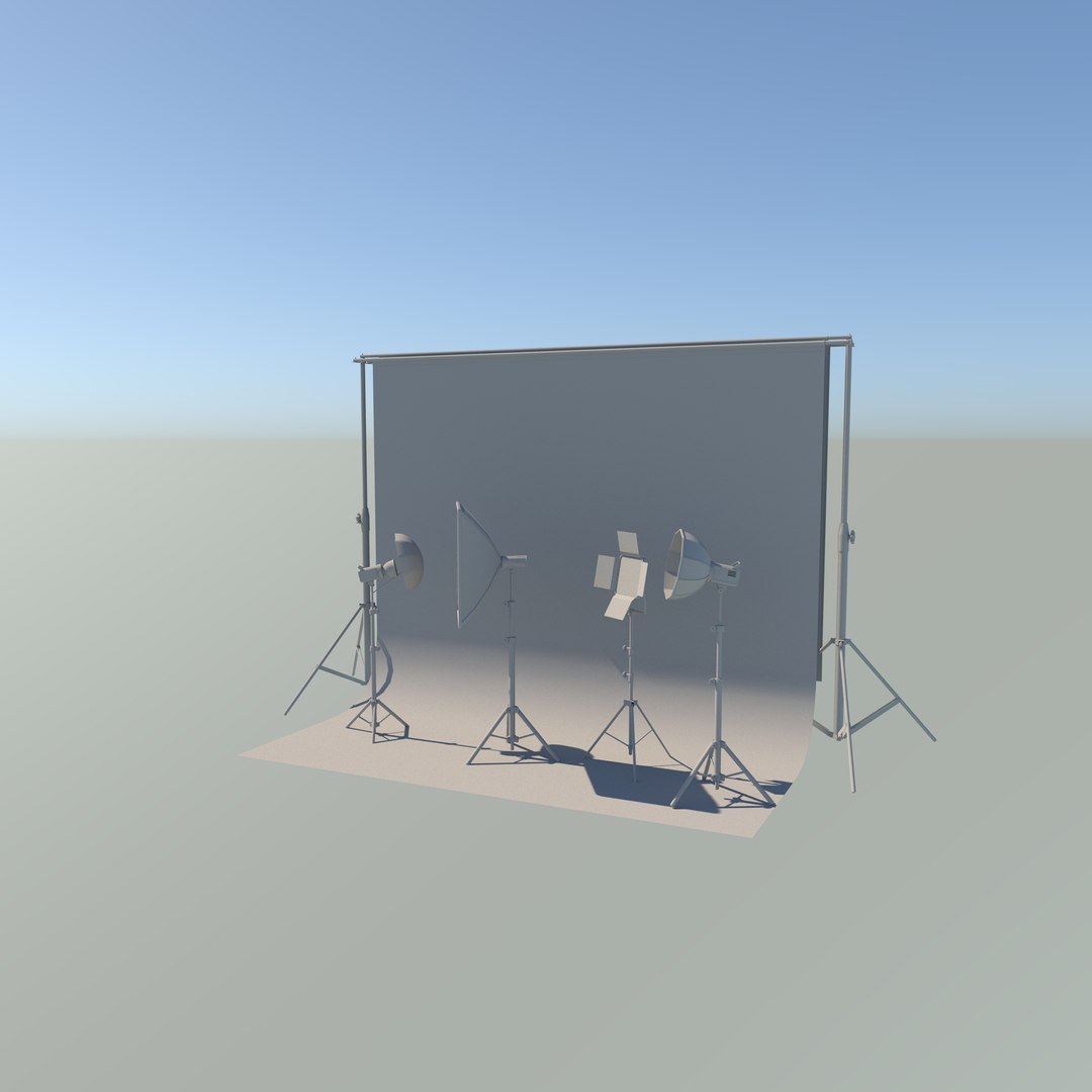 Studio Backdrop And Lights Kit Collection 3D Model 3D Model ...