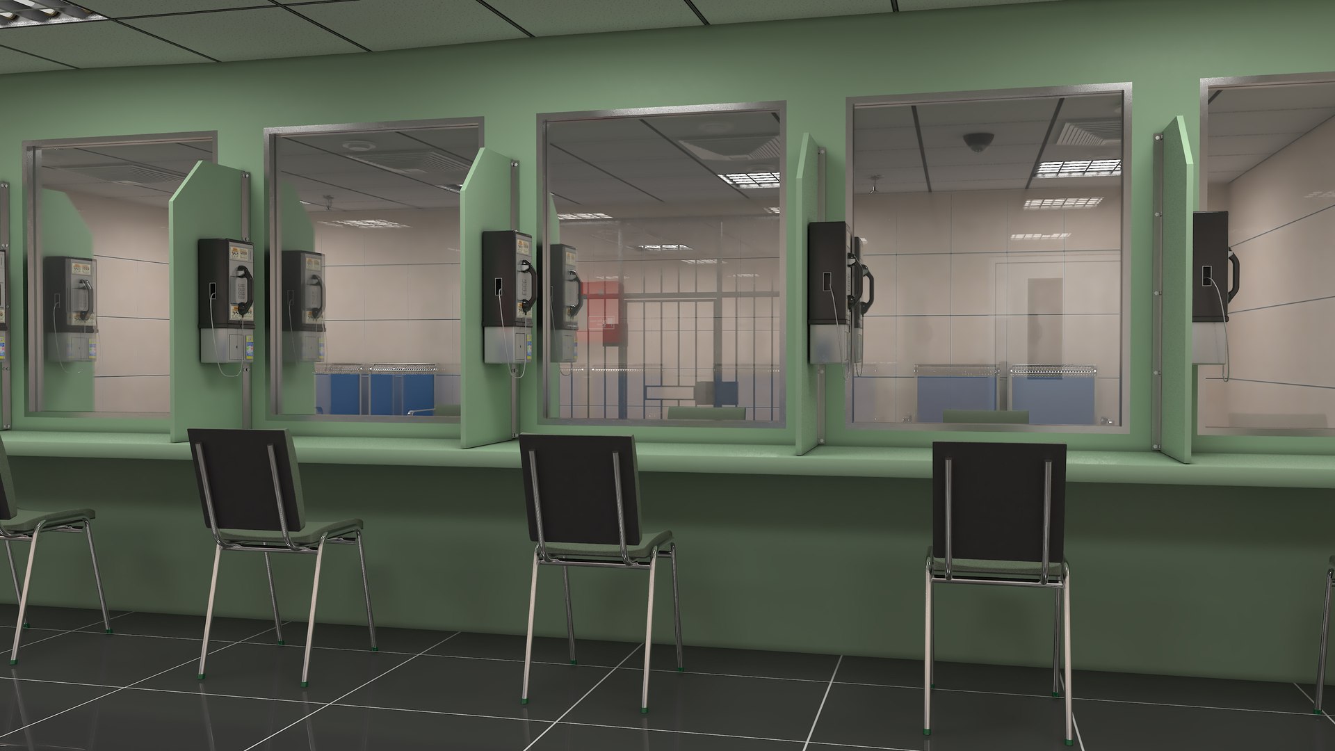 3D Prison Visiting Room - TurboSquid 2343230