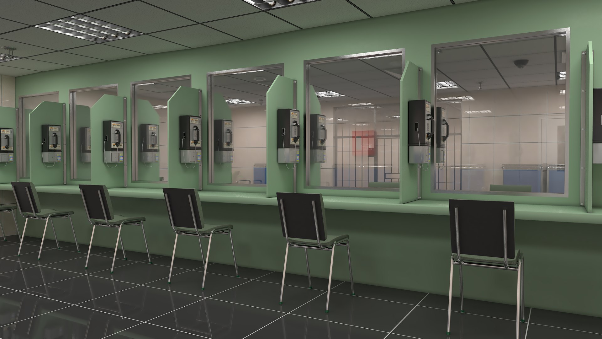 3D Prison Visiting Room - TurboSquid 2343230