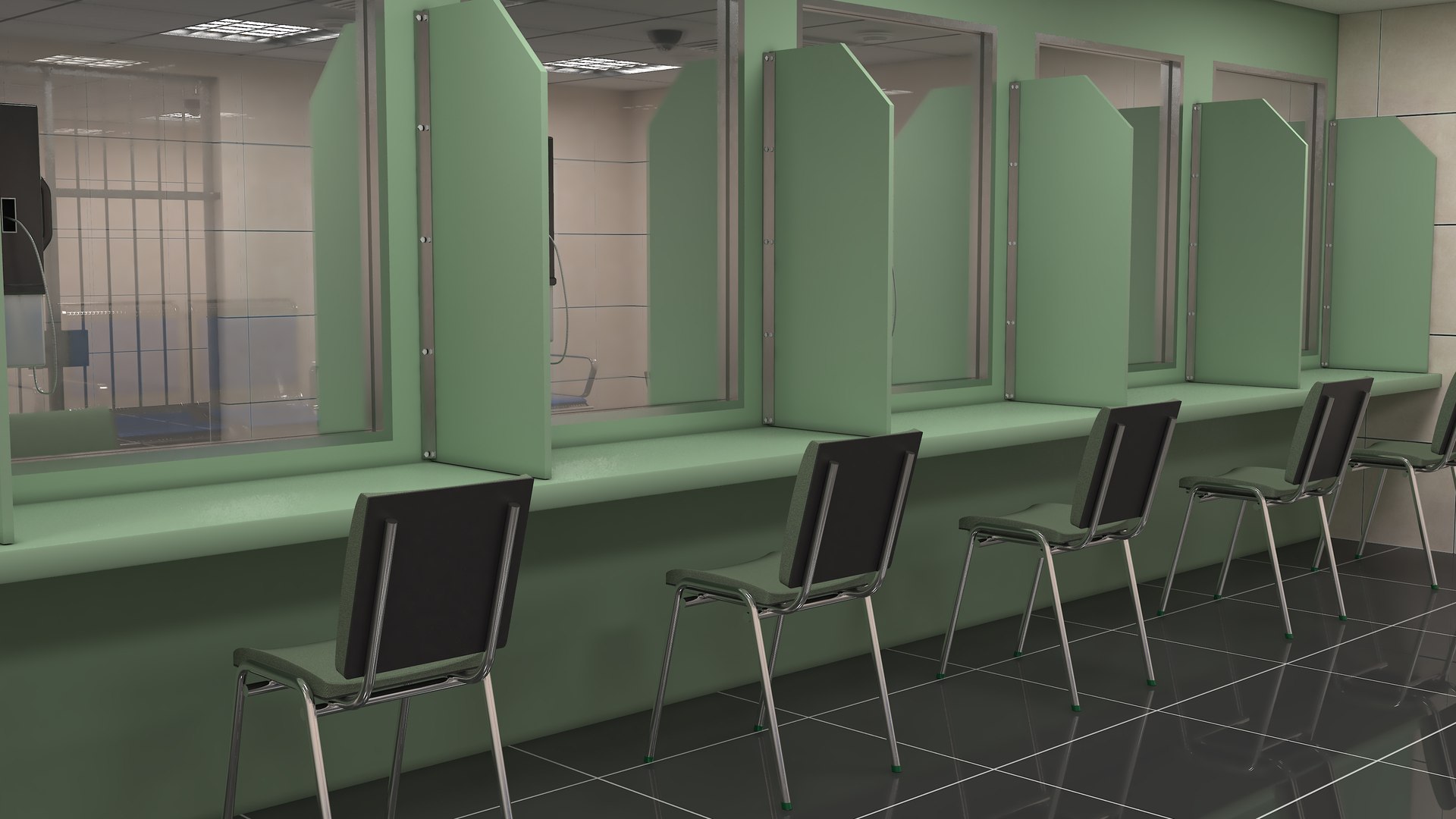 3D Prison Visiting Room - TurboSquid 2343230