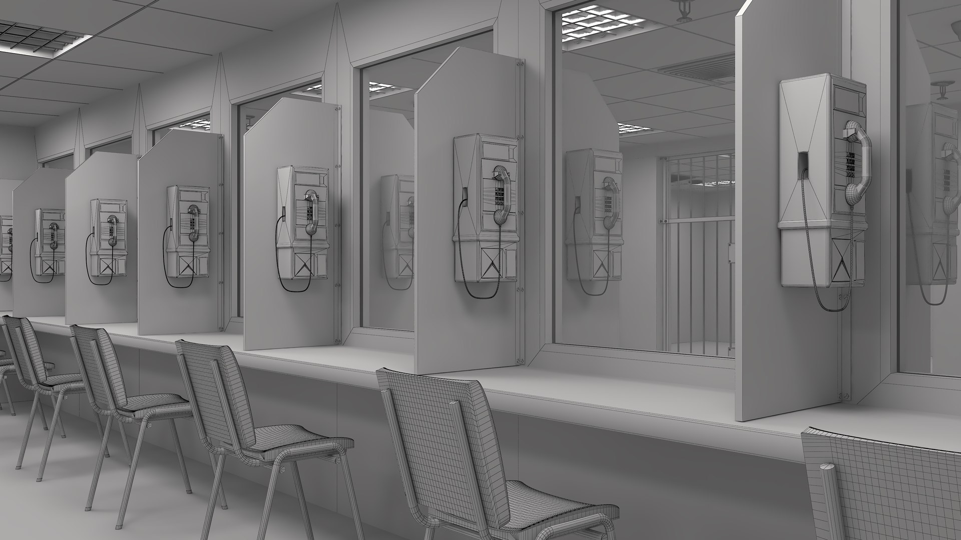 3D Prison Visiting Room - TurboSquid 2343230