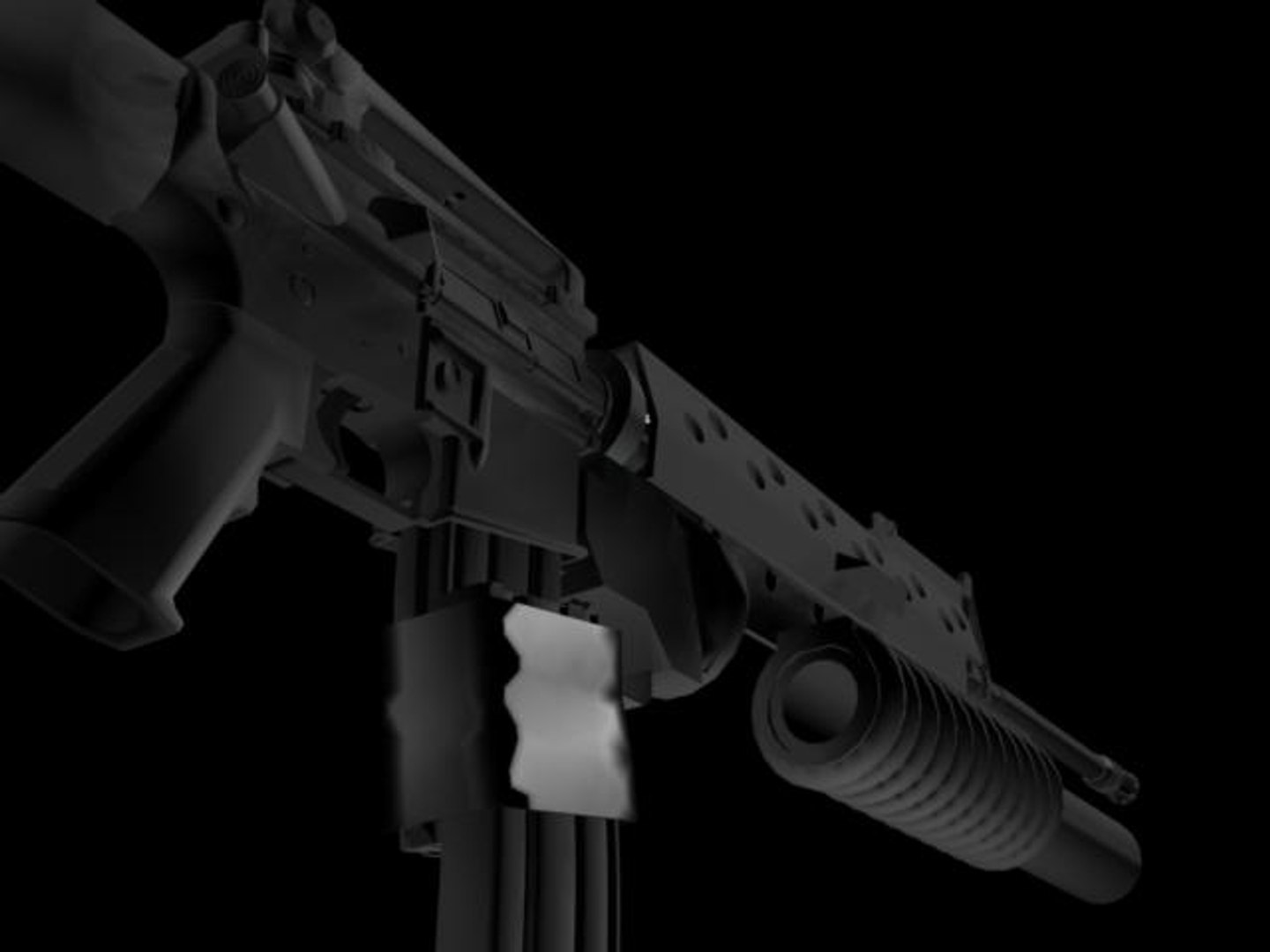 M 16 Scarface 3d Model