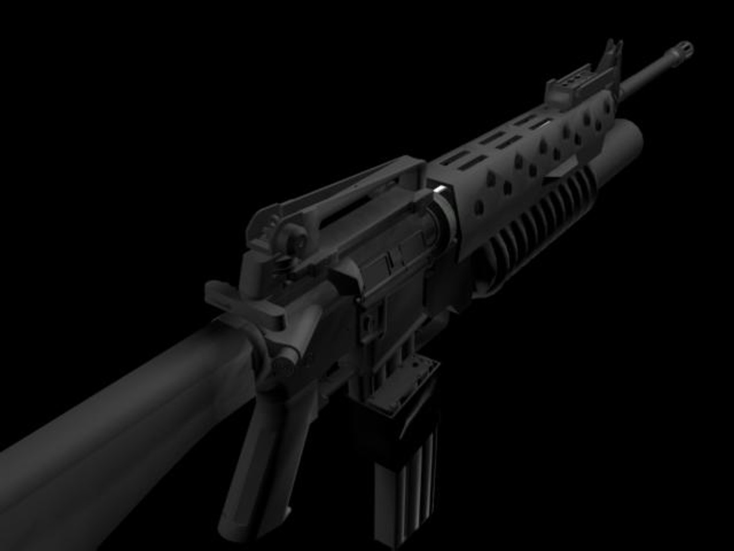 M 16 Scarface 3d Model