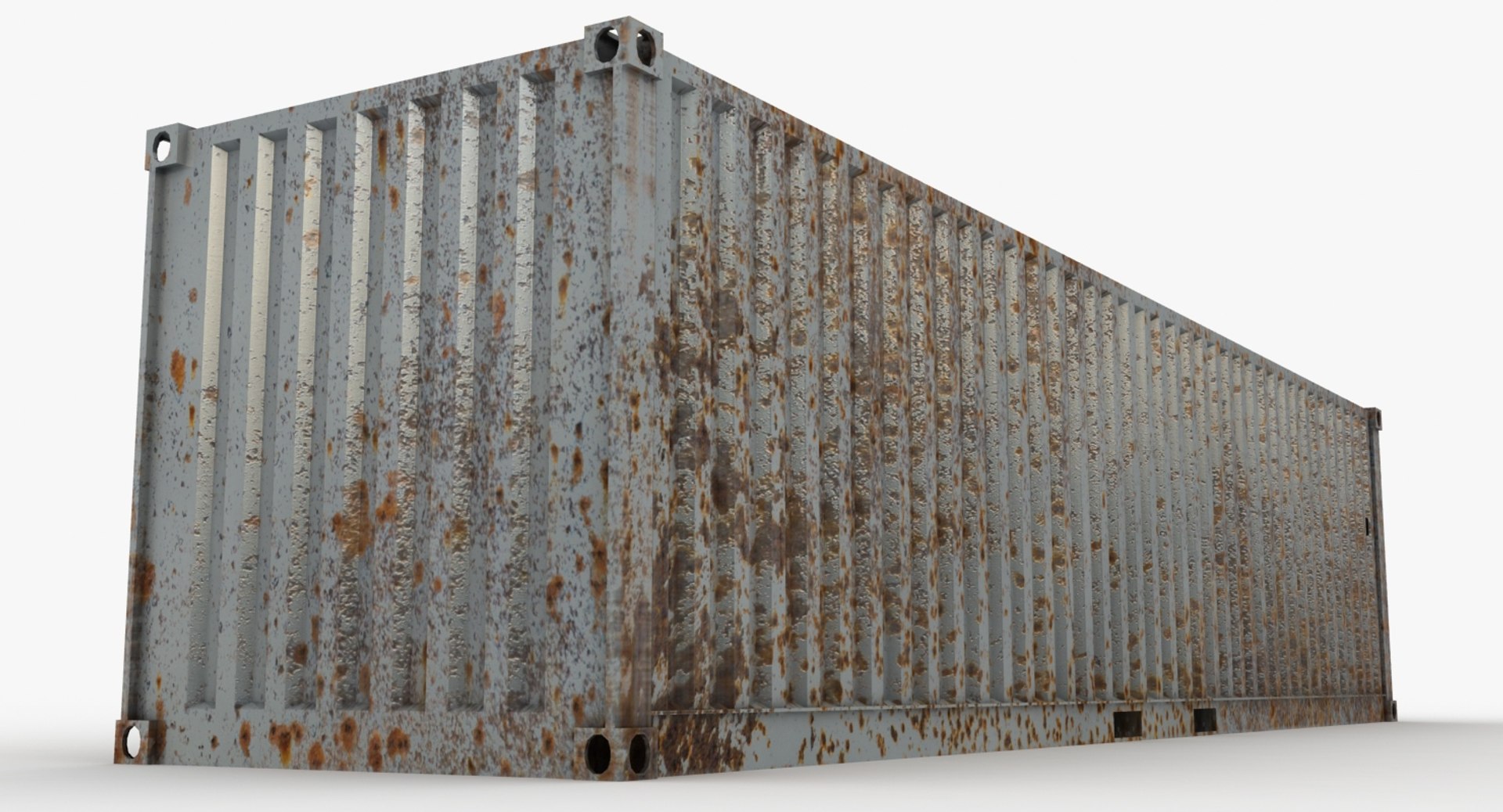 Rusty Container 40ft Gray 3D Model - TurboSquid 1294072