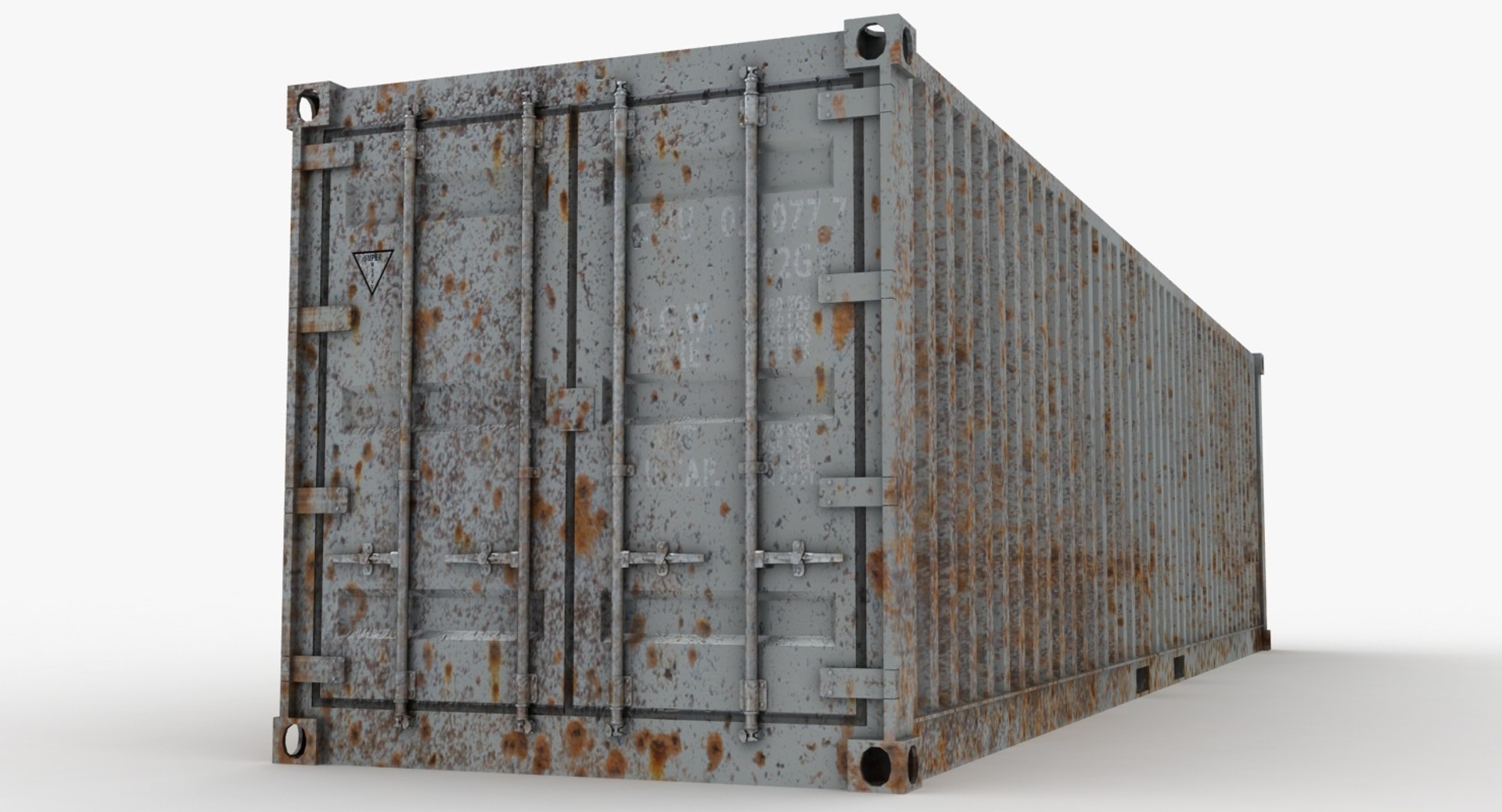 Rusty Container 40ft Gray 3D Model - TurboSquid 1294072