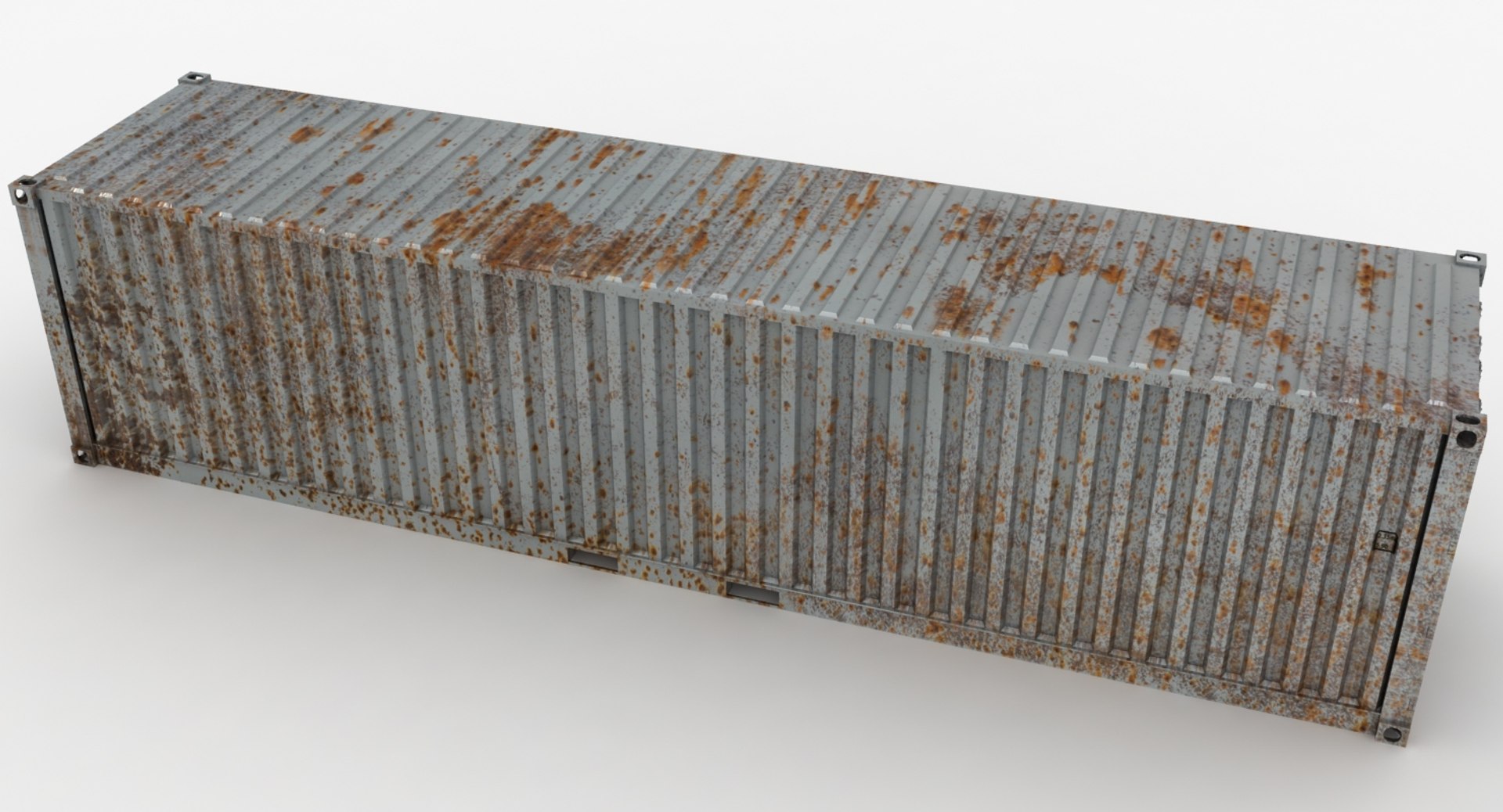 Rusty Container 40ft Gray 3D Model - TurboSquid 1294072