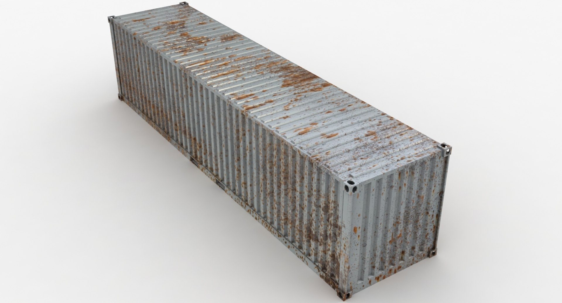 Rusty Container 40ft Gray 3D Model - TurboSquid 1294072