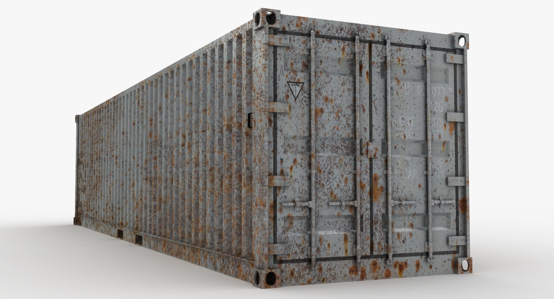 Rusty Container 40ft Gray 3D Model - TurboSquid 1294072