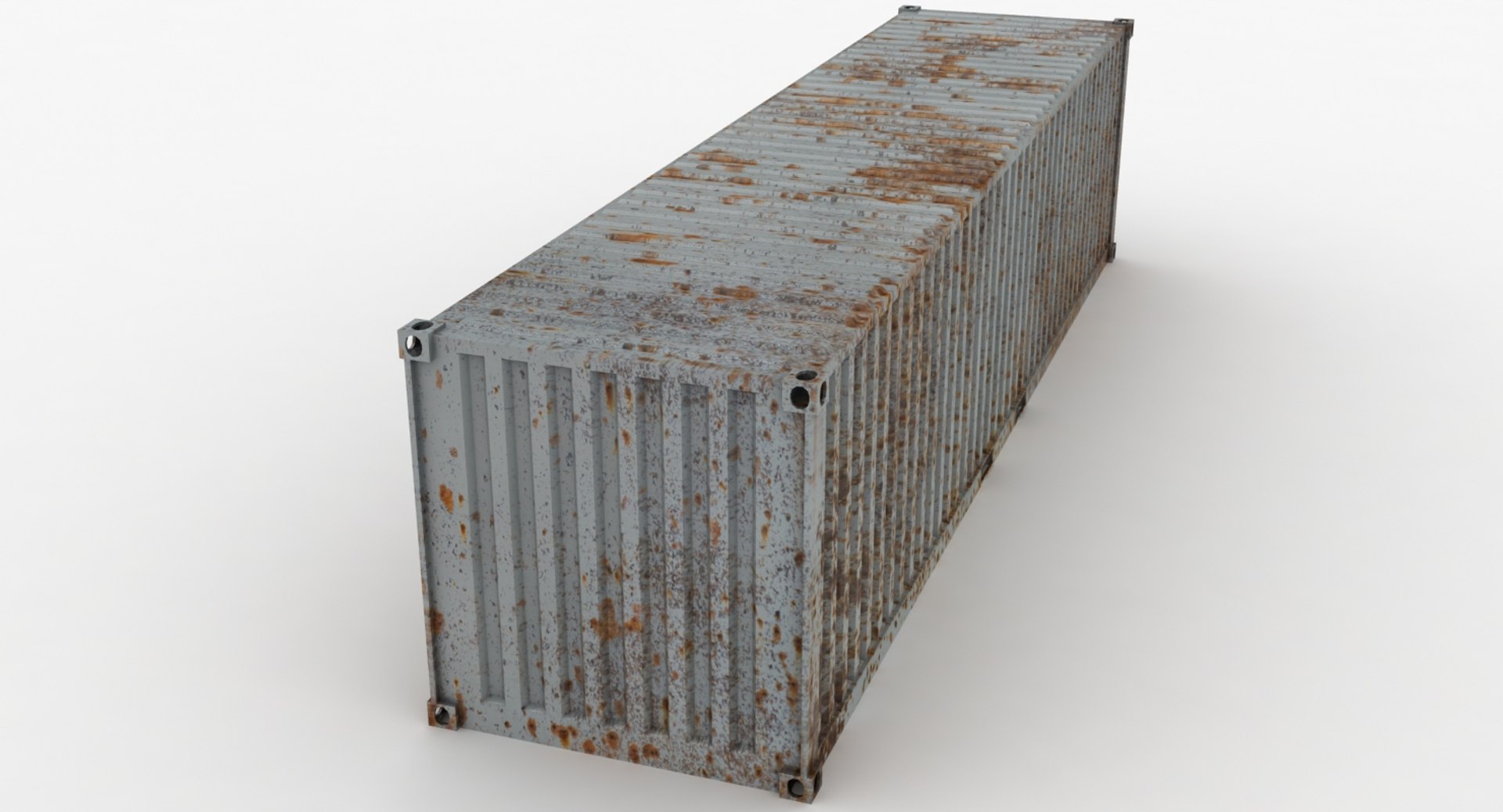 Rusty Container 40ft Gray 3D Model - TurboSquid 1294072