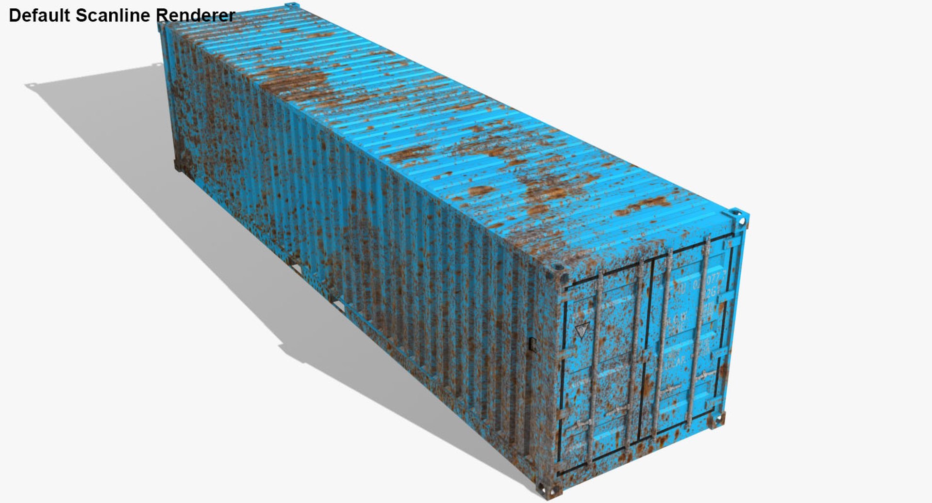 Rusty container 40ft gray 3D model - TurboSquid 1294072