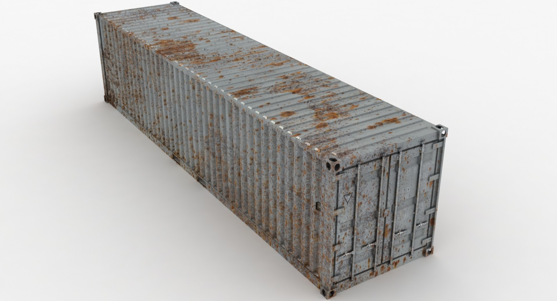 Rusty container 40ft gray 3D model - TurboSquid 1294072