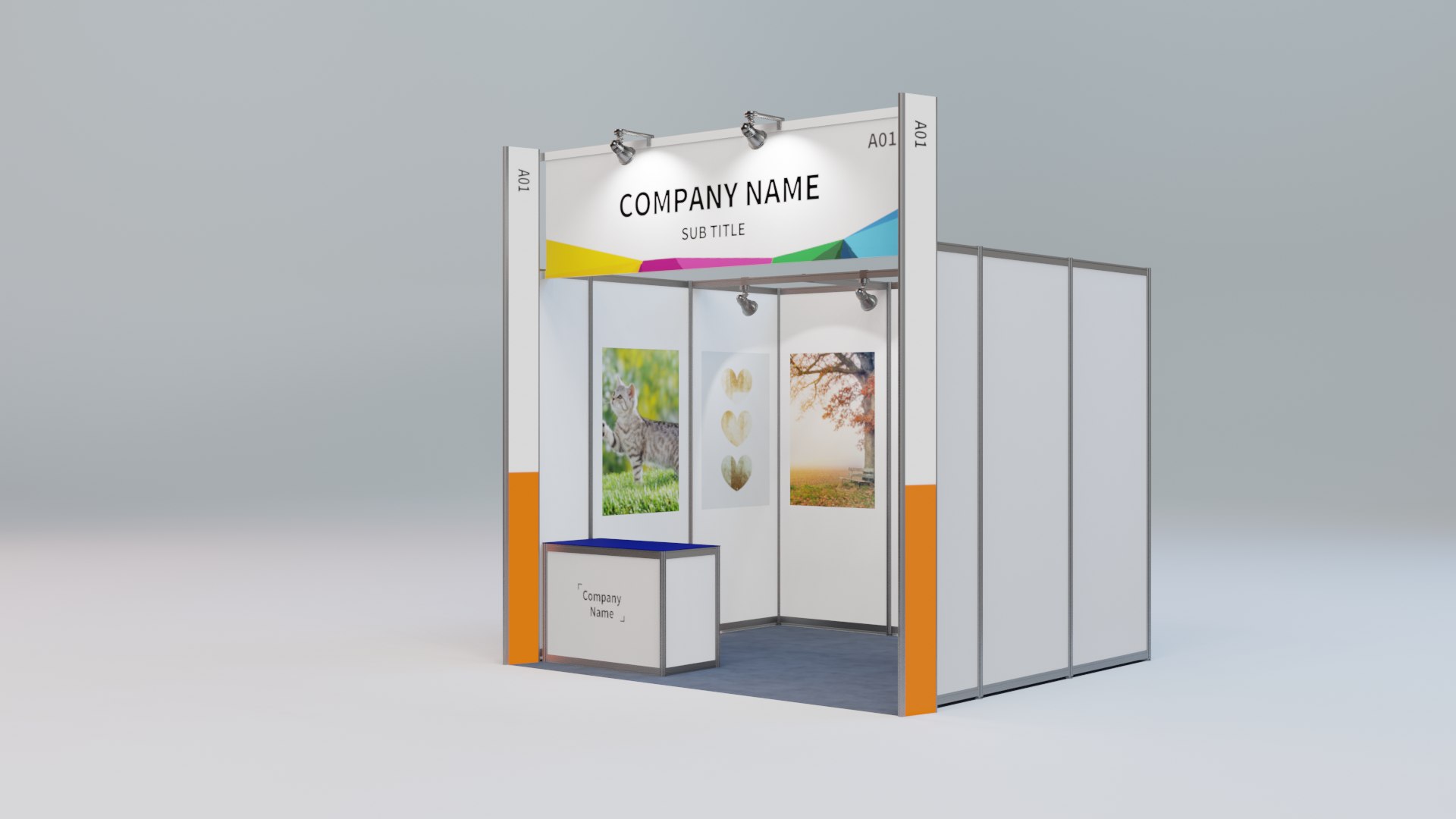 3D Exhibition Trade Show Booth Basic Side Triangle Sign - TurboSquid ...