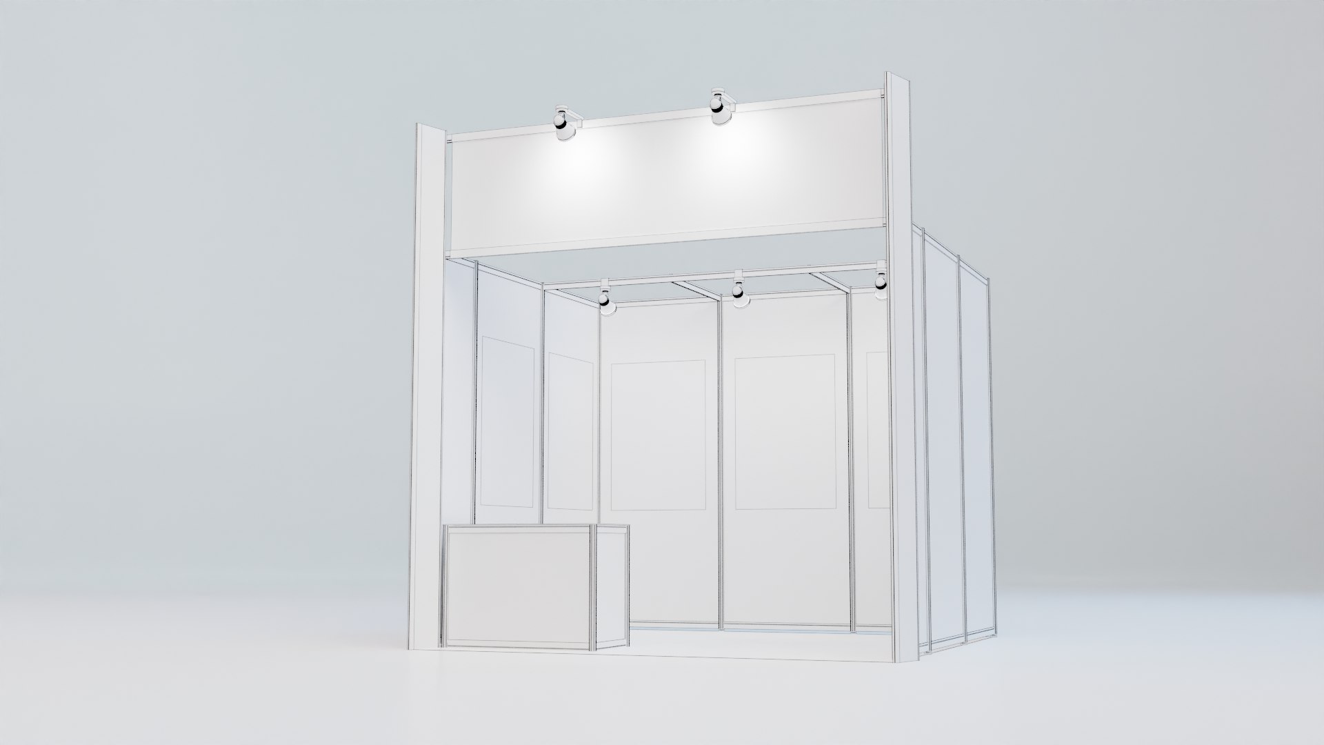 3D Exhibition Trade Show Booth Basic Side Triangle Sign - TurboSquid ...