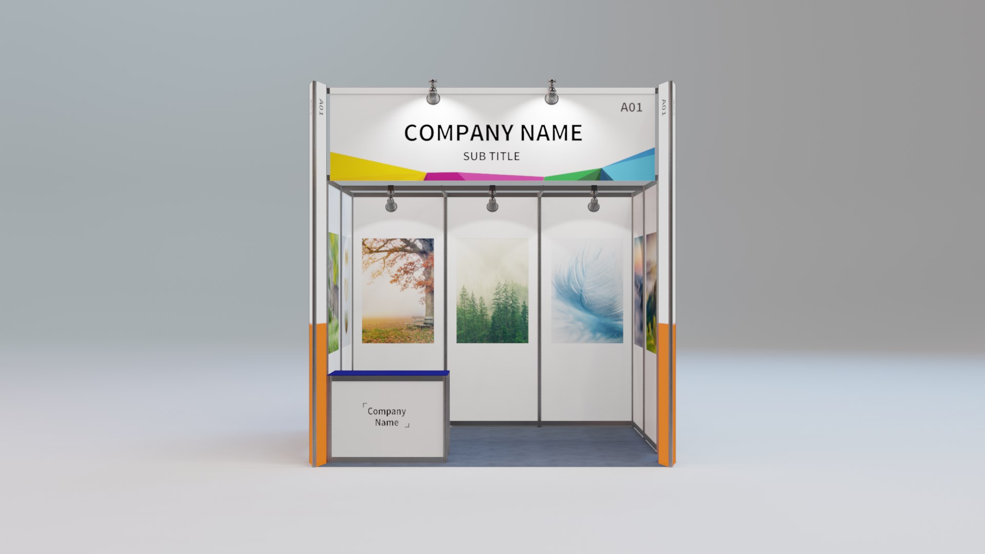 3D Exhibition Trade Show Booth Basic Side Triangle Sign - TurboSquid ...