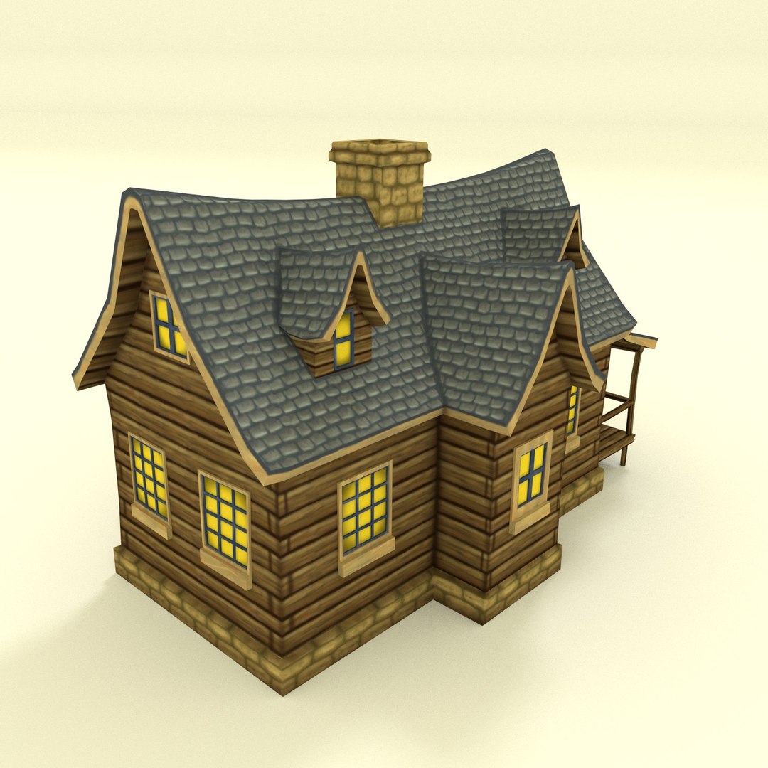 hand painted house obj