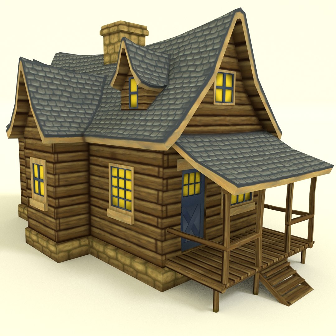 hand painted house obj