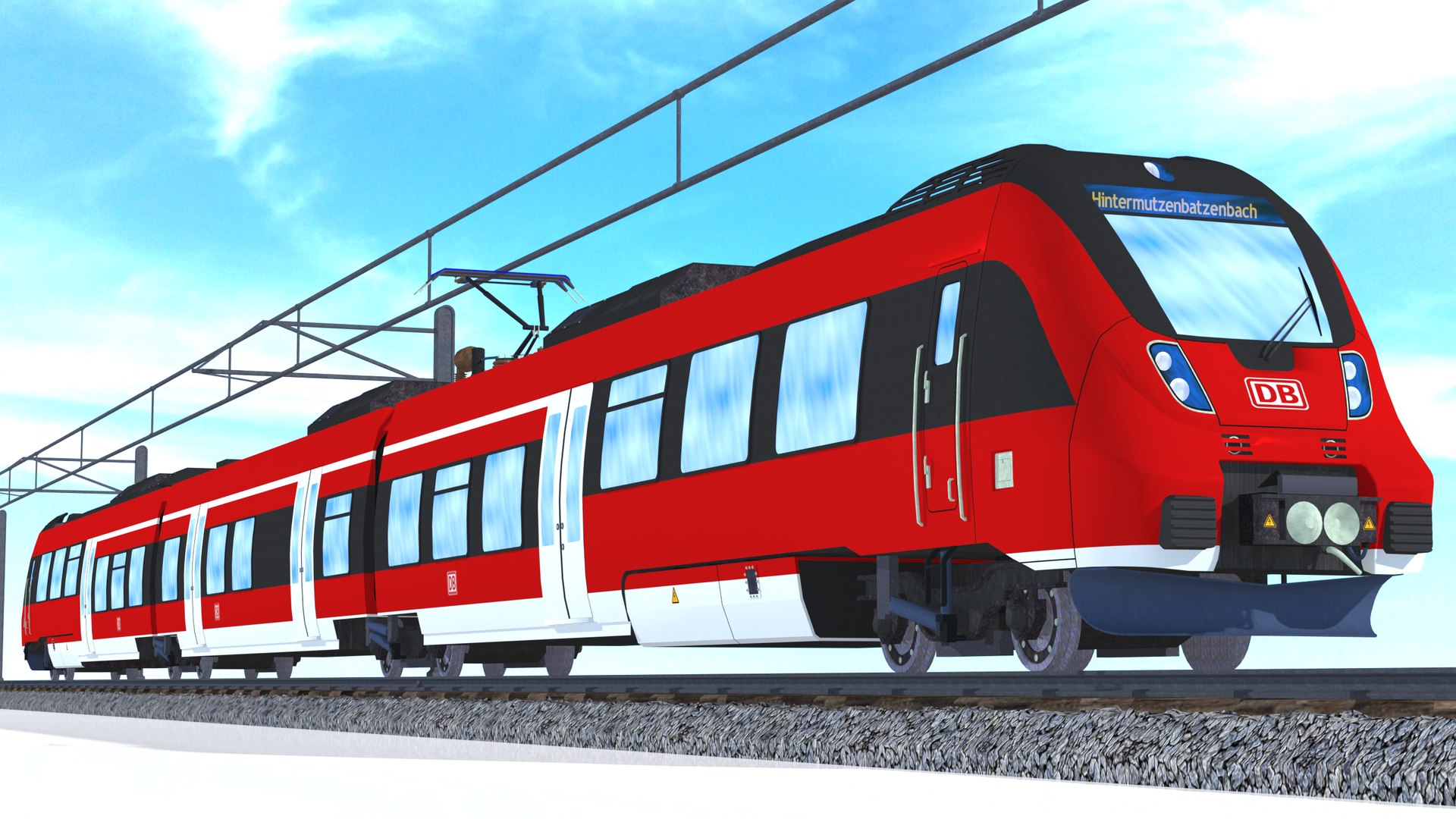 3D Bombardier Talent 2 - Db Class 442 - Electric Passenger Train Model ...