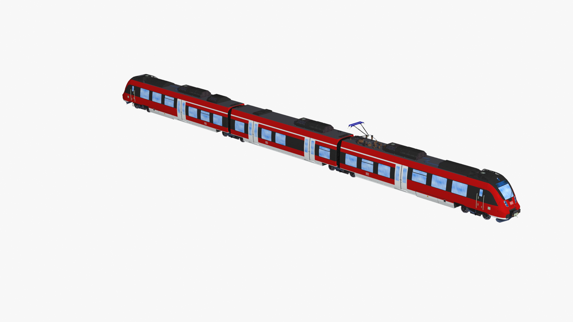 3D Bombardier Talent 2 - Db Class 442 - Electric Passenger Train Model ...