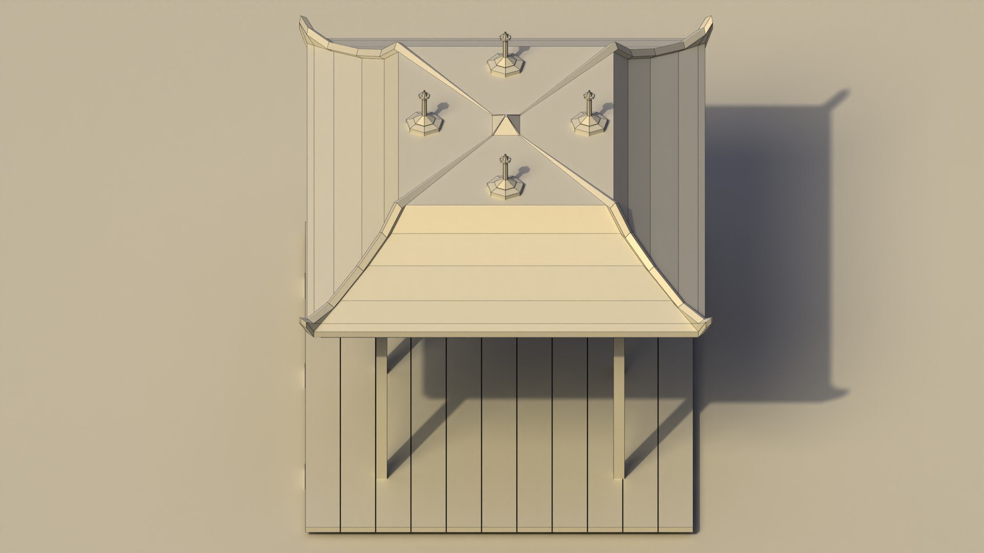 Low Poly Japanese Dais 3D Model - TurboSquid 2100420