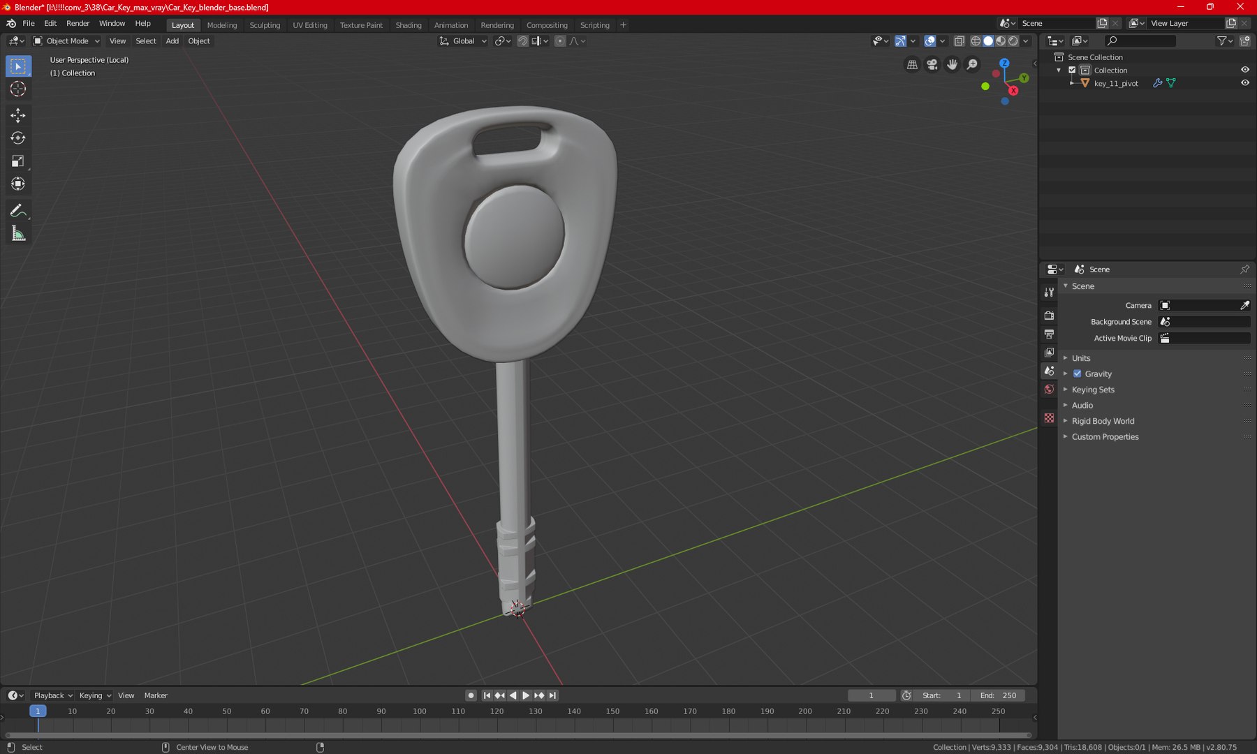 Car Key 3D Model - TurboSquid 2222403