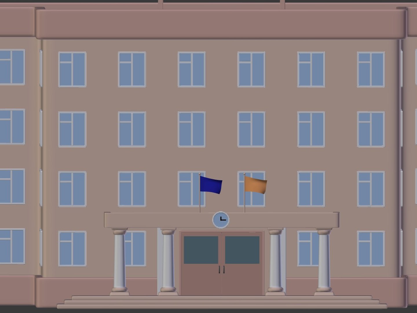 3D Model Cartoon University - TurboSquid 1416120