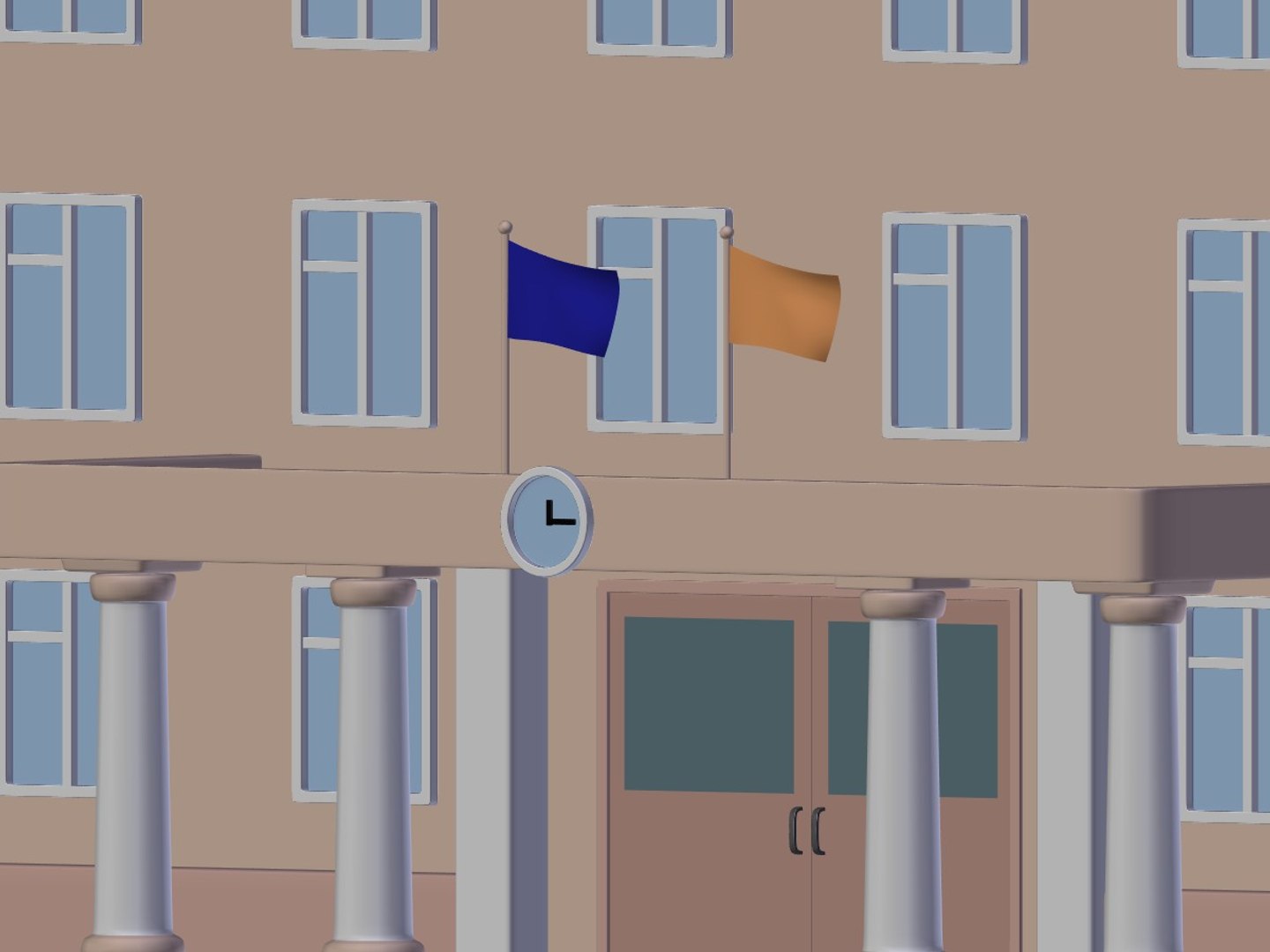 3D Model Cartoon University - TurboSquid 1416120