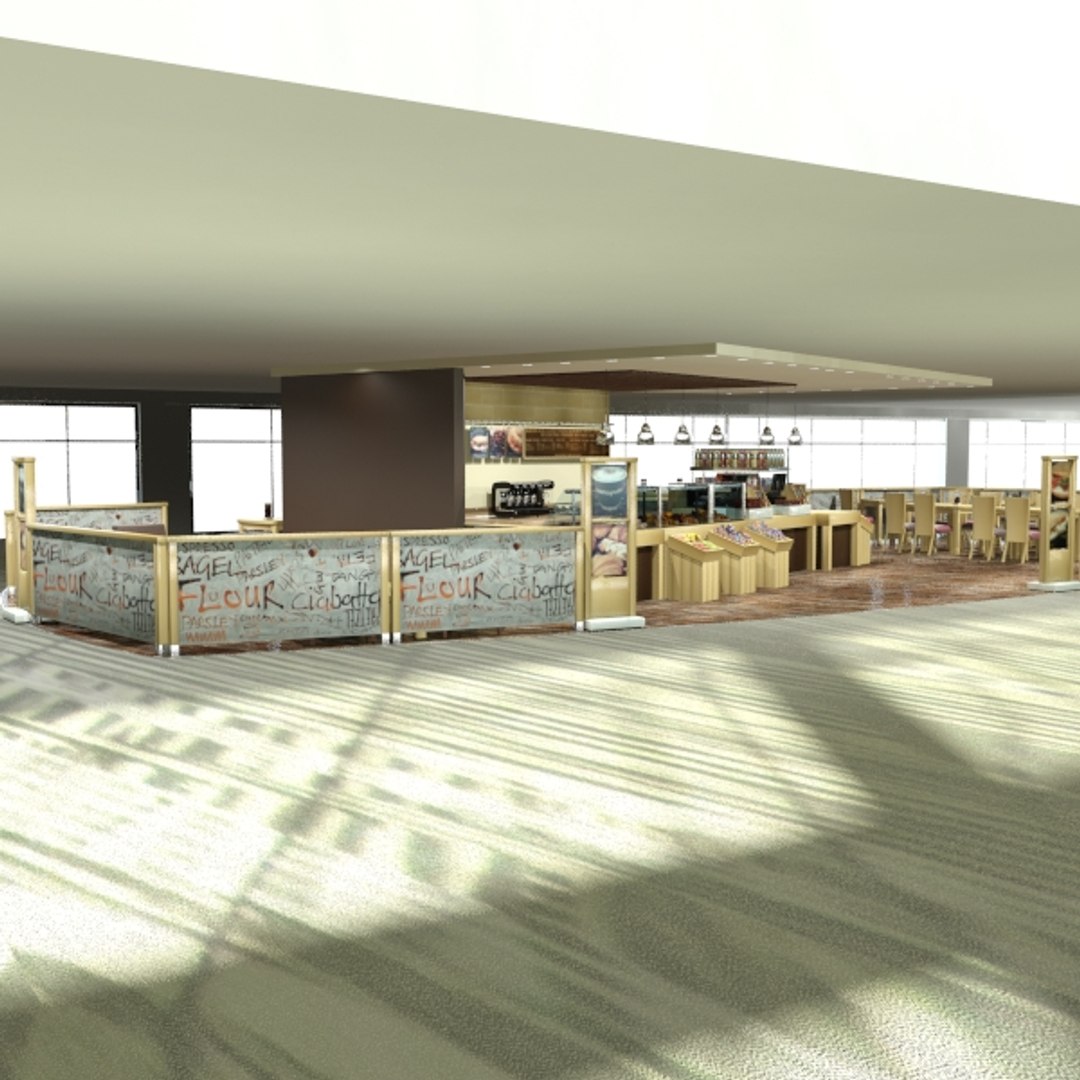 Cafe Coffee Shop 3d Max