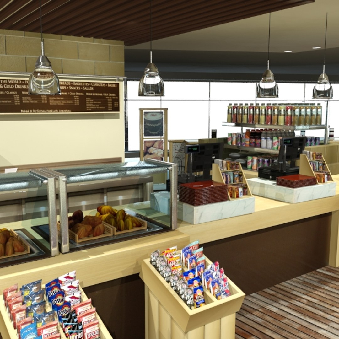 Cafe Coffee Shop 3d Max