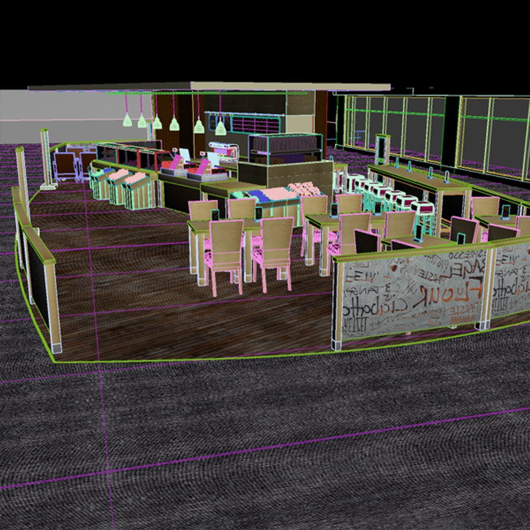 Cafe Coffee Shop 3d Max