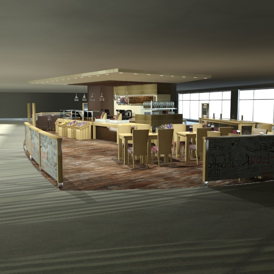 Cafe Coffee Shop 3d Max