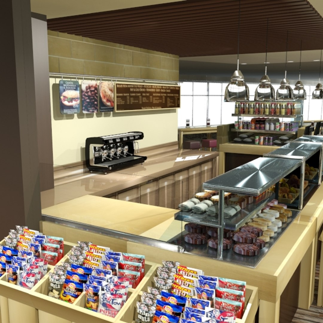 Cafe Coffee Shop 3d Max