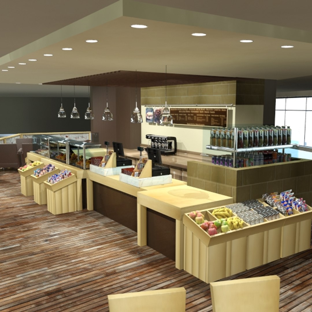 Cafe Coffee Shop 3d Max
