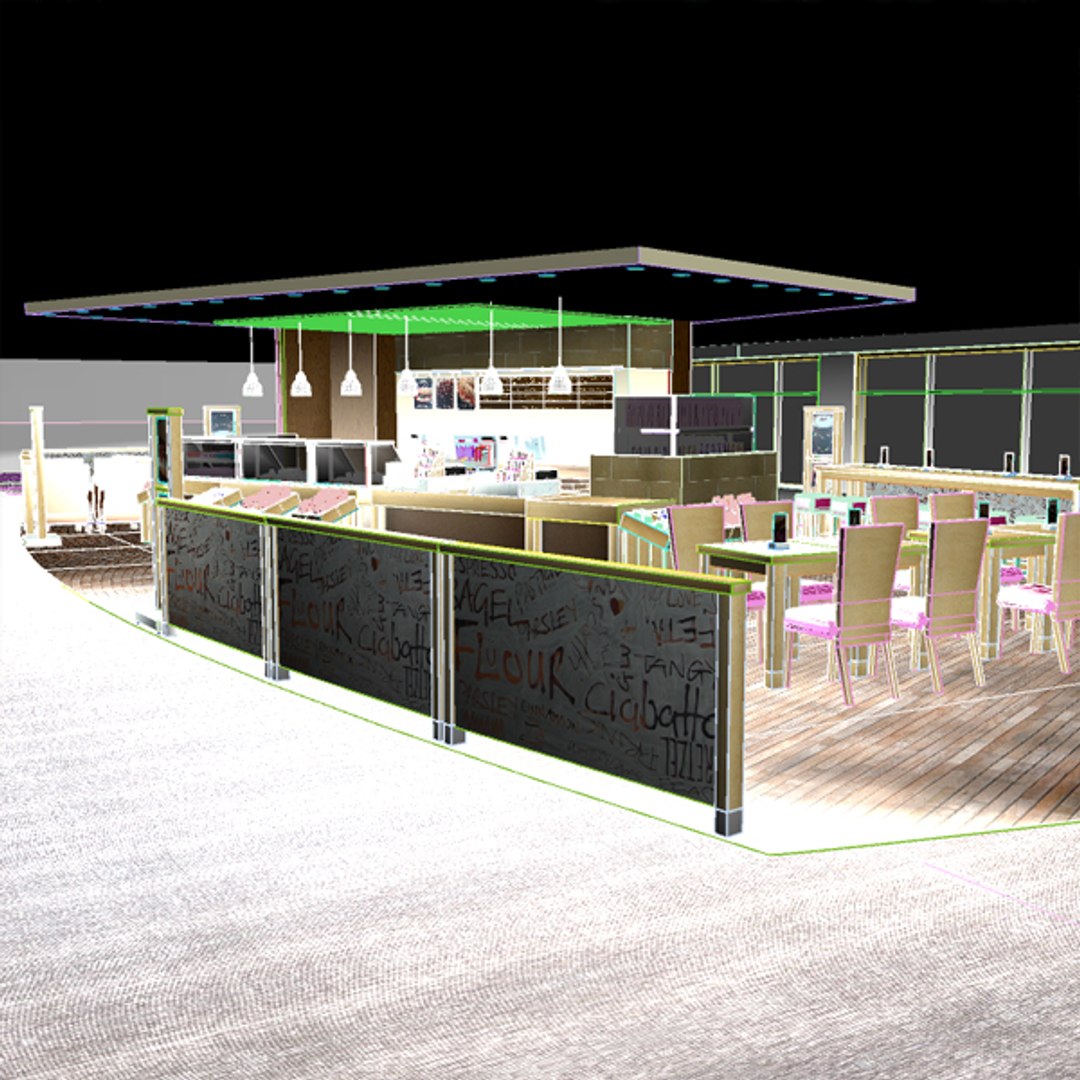 Cafe Coffee Shop 3d Max