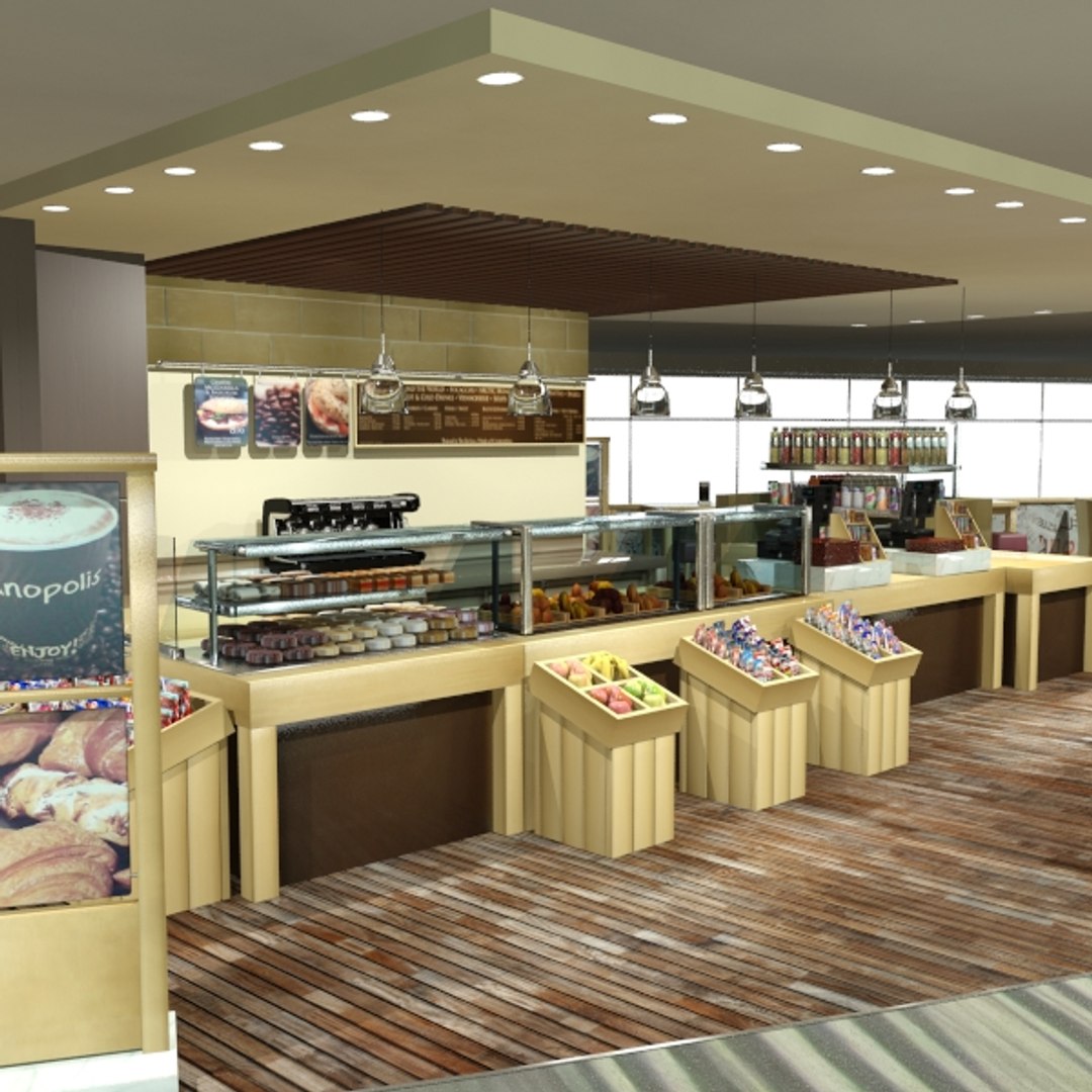 Cafe Coffee Shop 3d Max