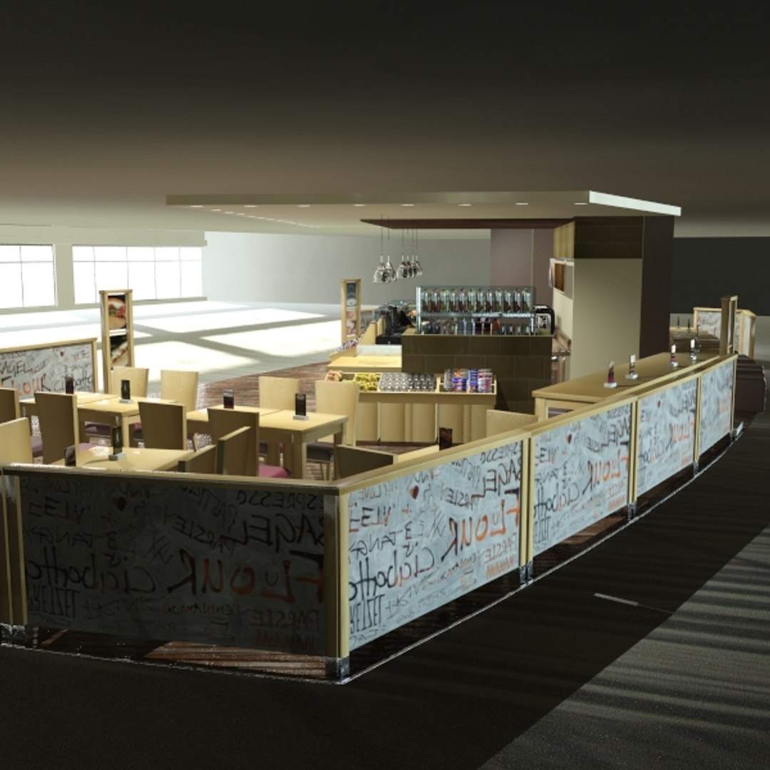 Cafe Coffee Shop 3d Max