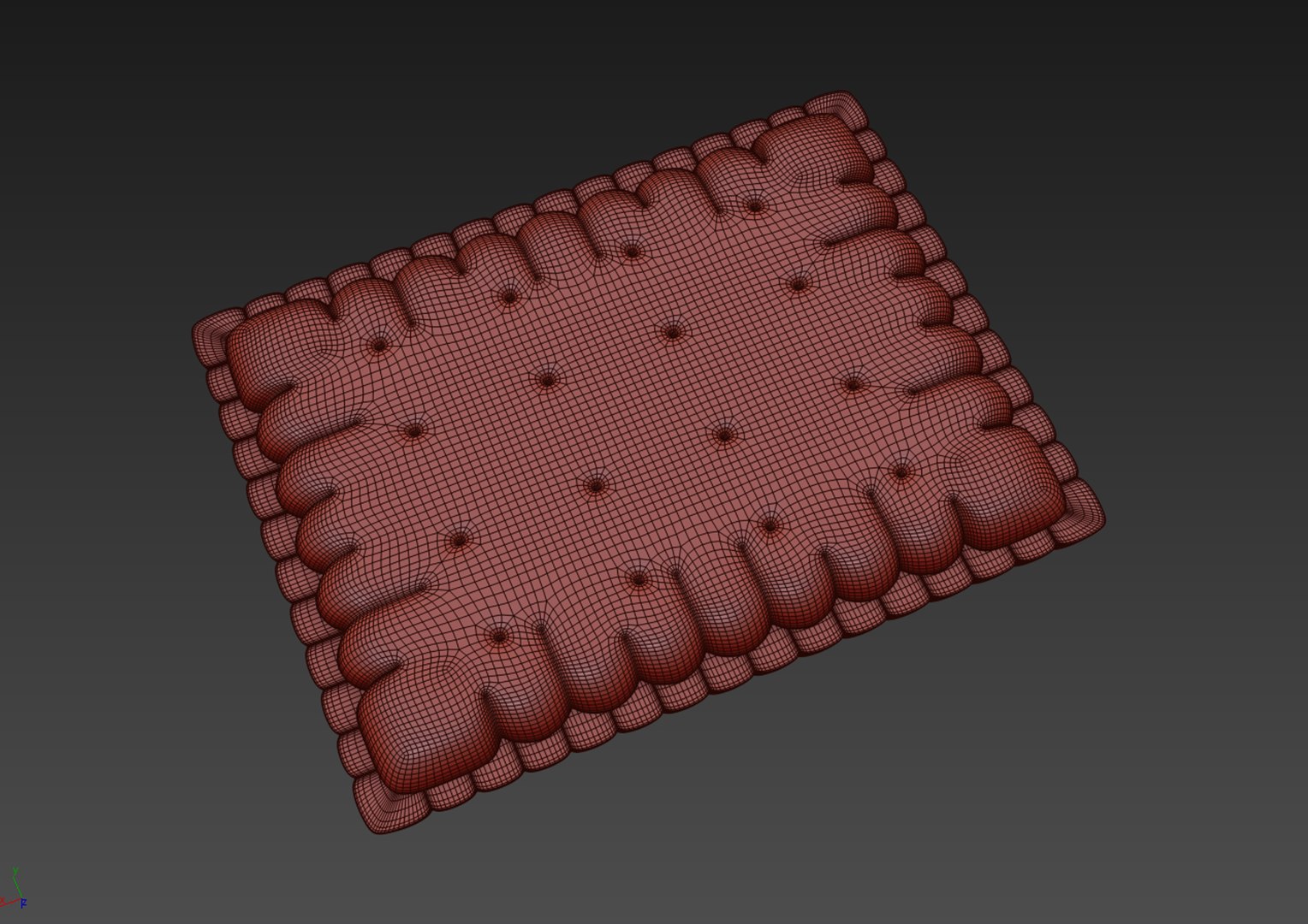 Butter Biscuit with Chocolate 3D model - TurboSquid 2031375