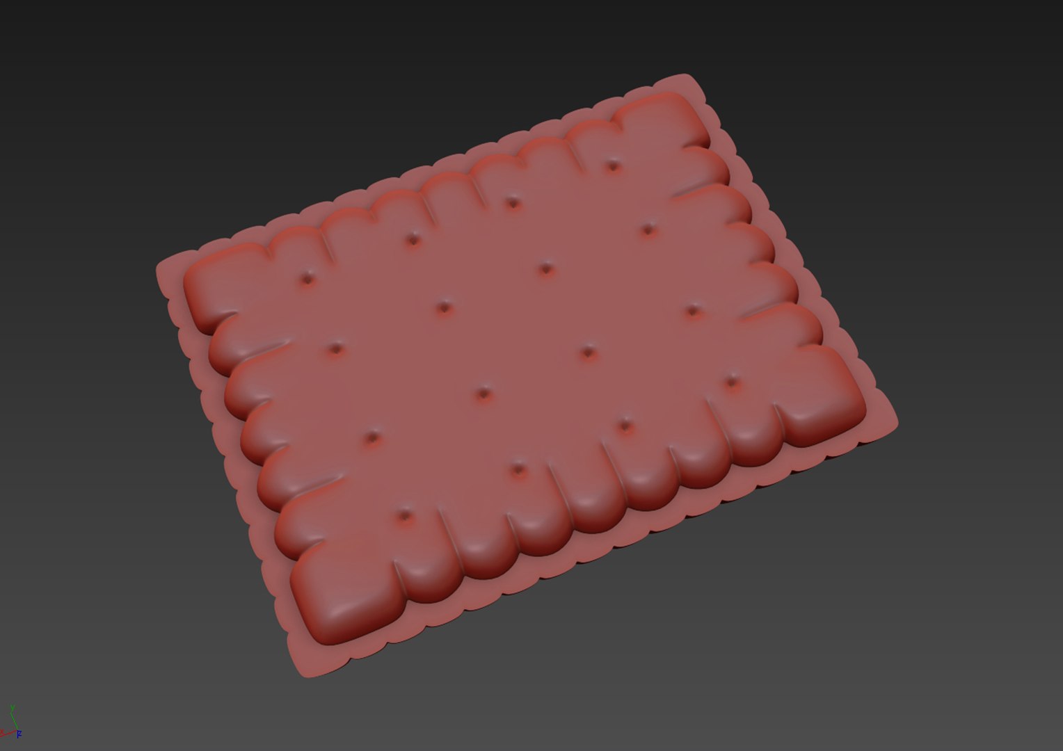Butter Biscuit with Chocolate 3D model - TurboSquid 2031375