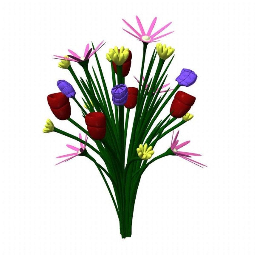 3ds Max Bouqet Flower