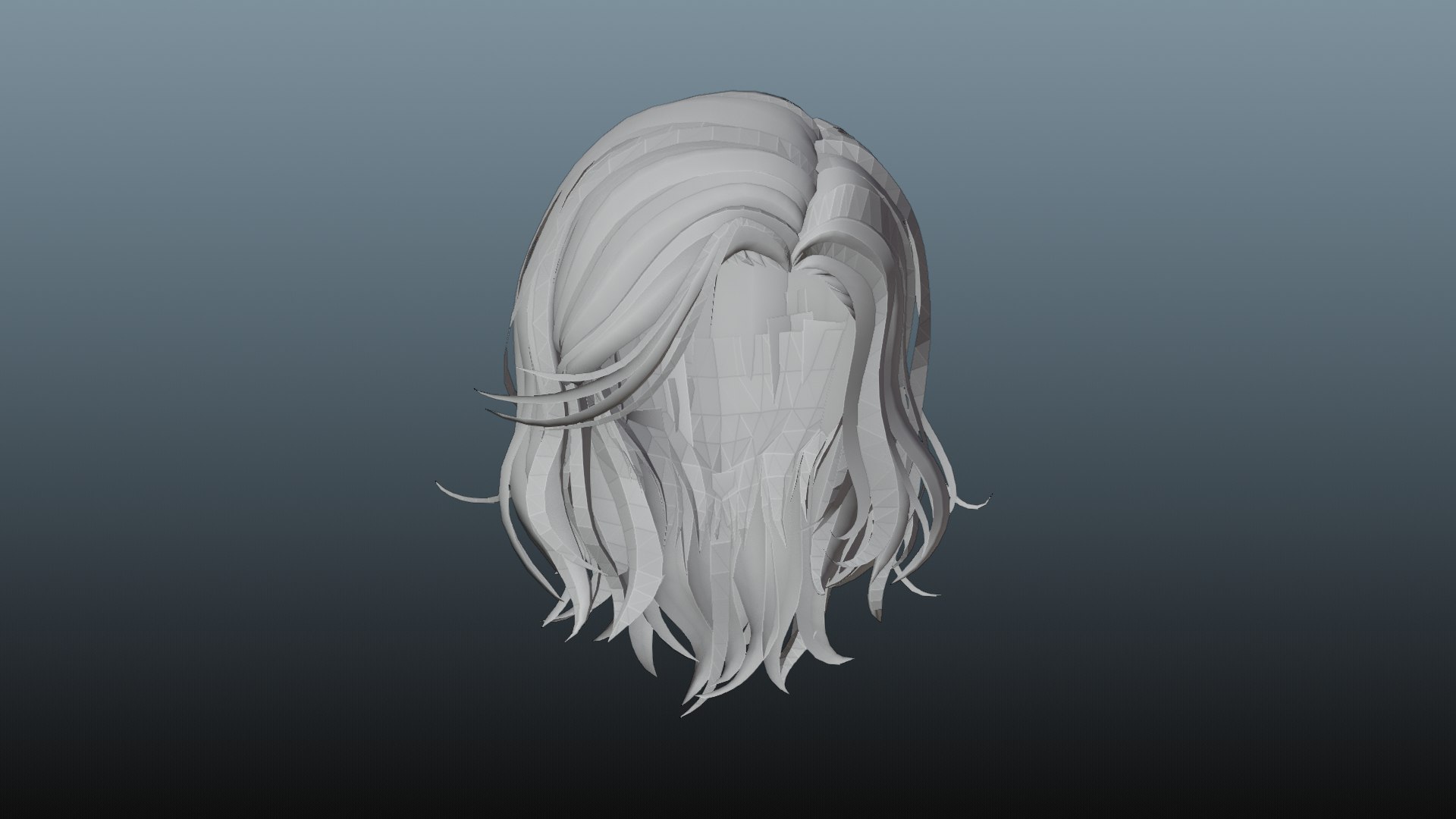 Female Hair Low Poly 3 Colors 3D Model - TurboSquid 2131559