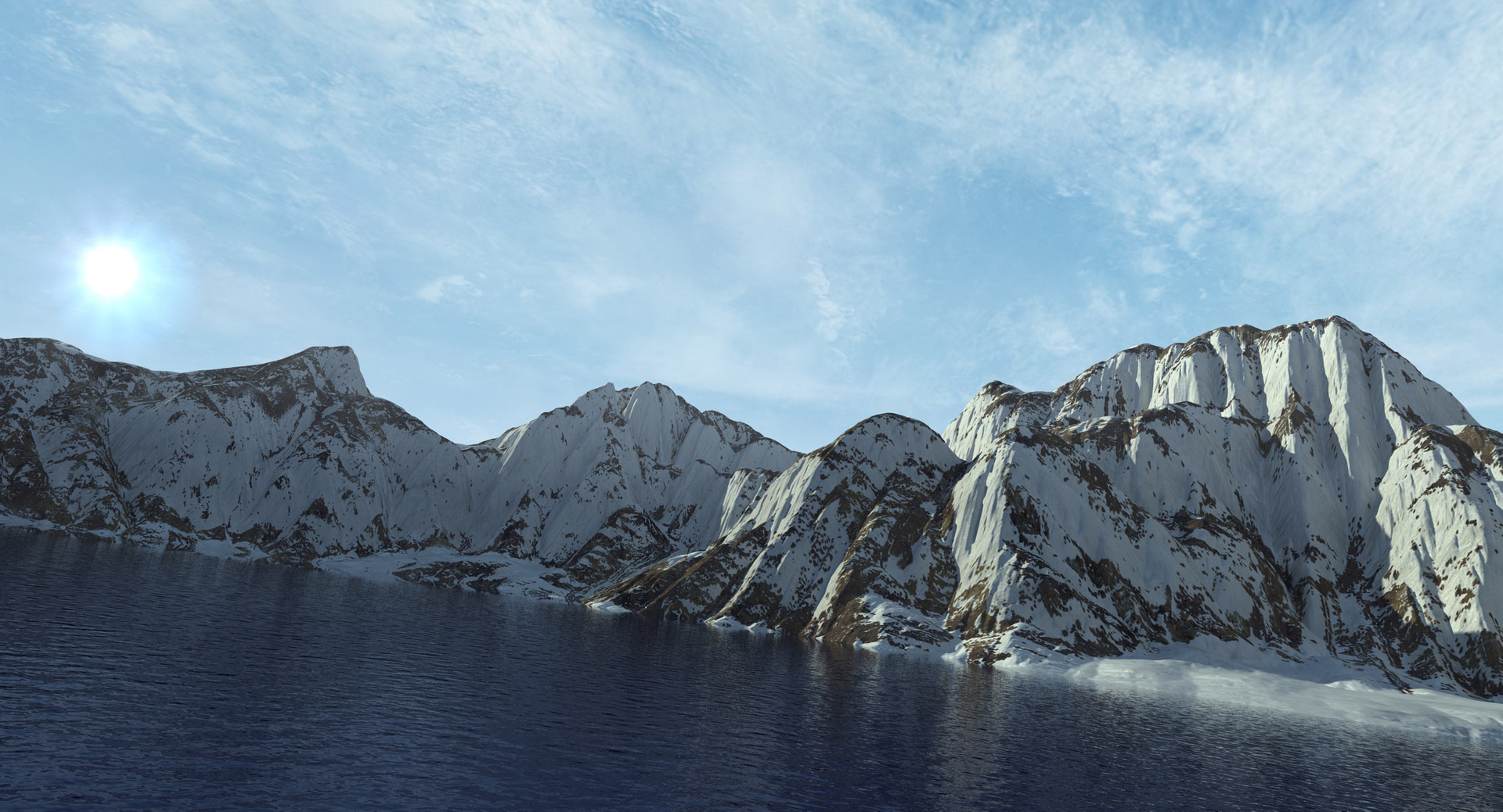 alaska mountain range lake max