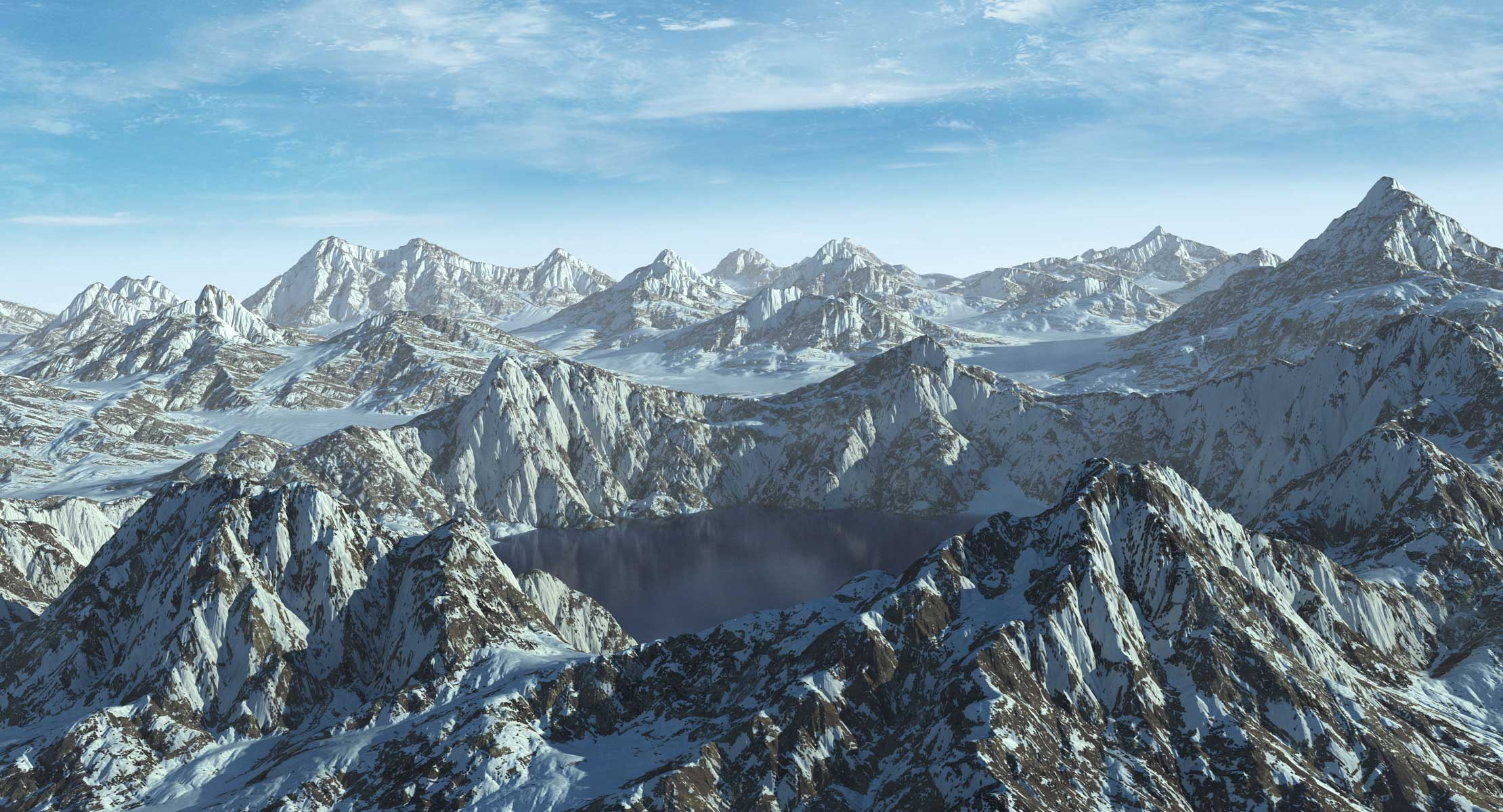 alaska mountain range lake max