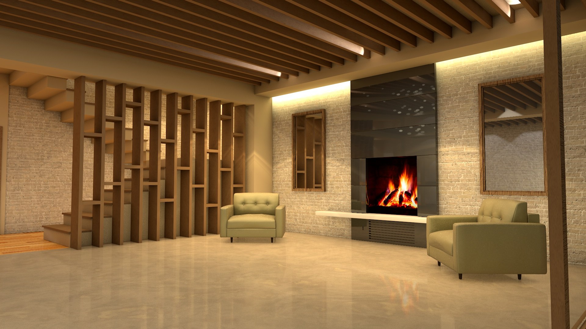 3D Model Luxury House Interior - TurboSquid 1409129