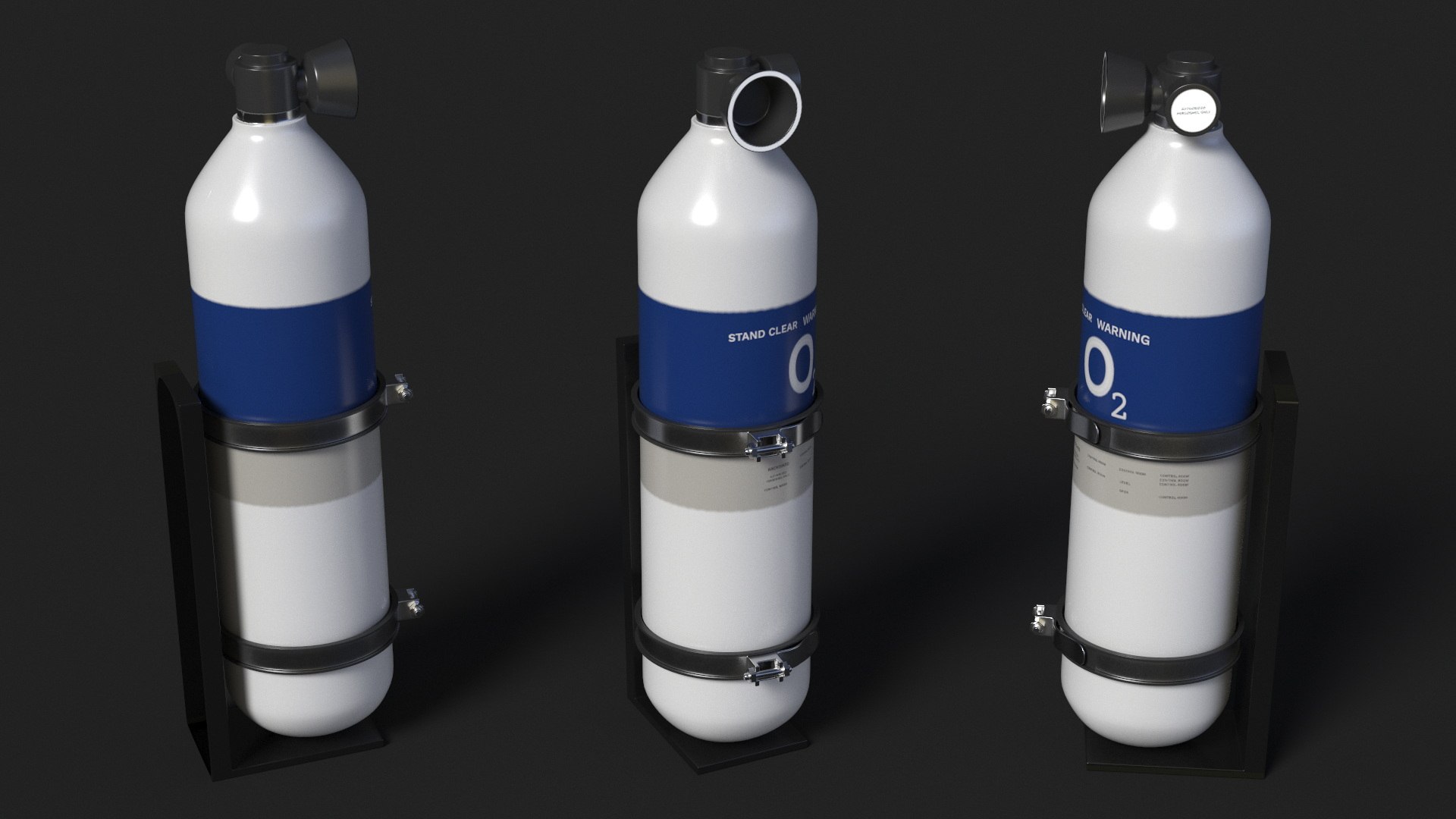 Oxygen Cylinder 3D Model - TurboSquid 2326695