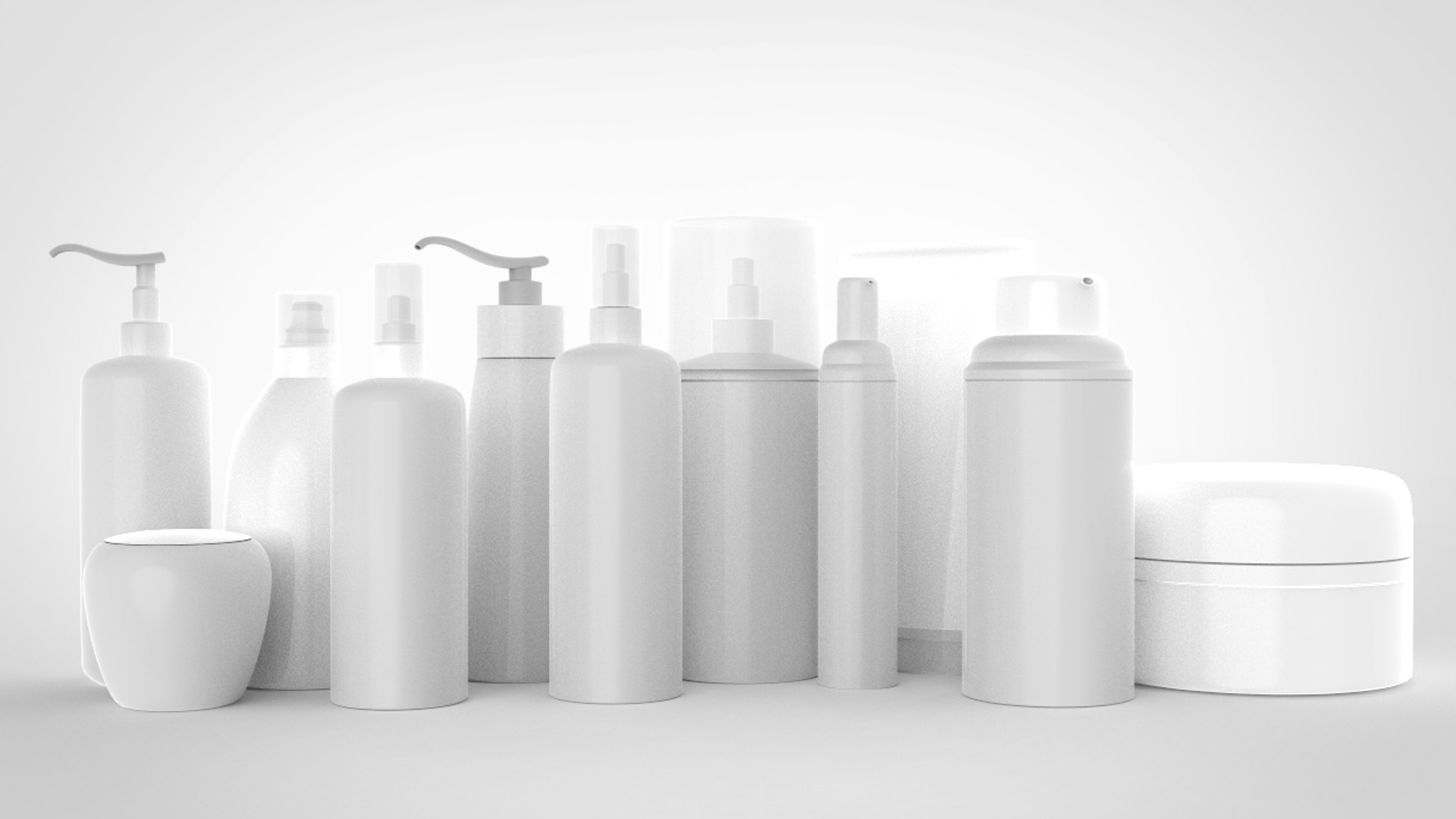 3D Cosmetic Products Pack model - TurboSquid 1792585