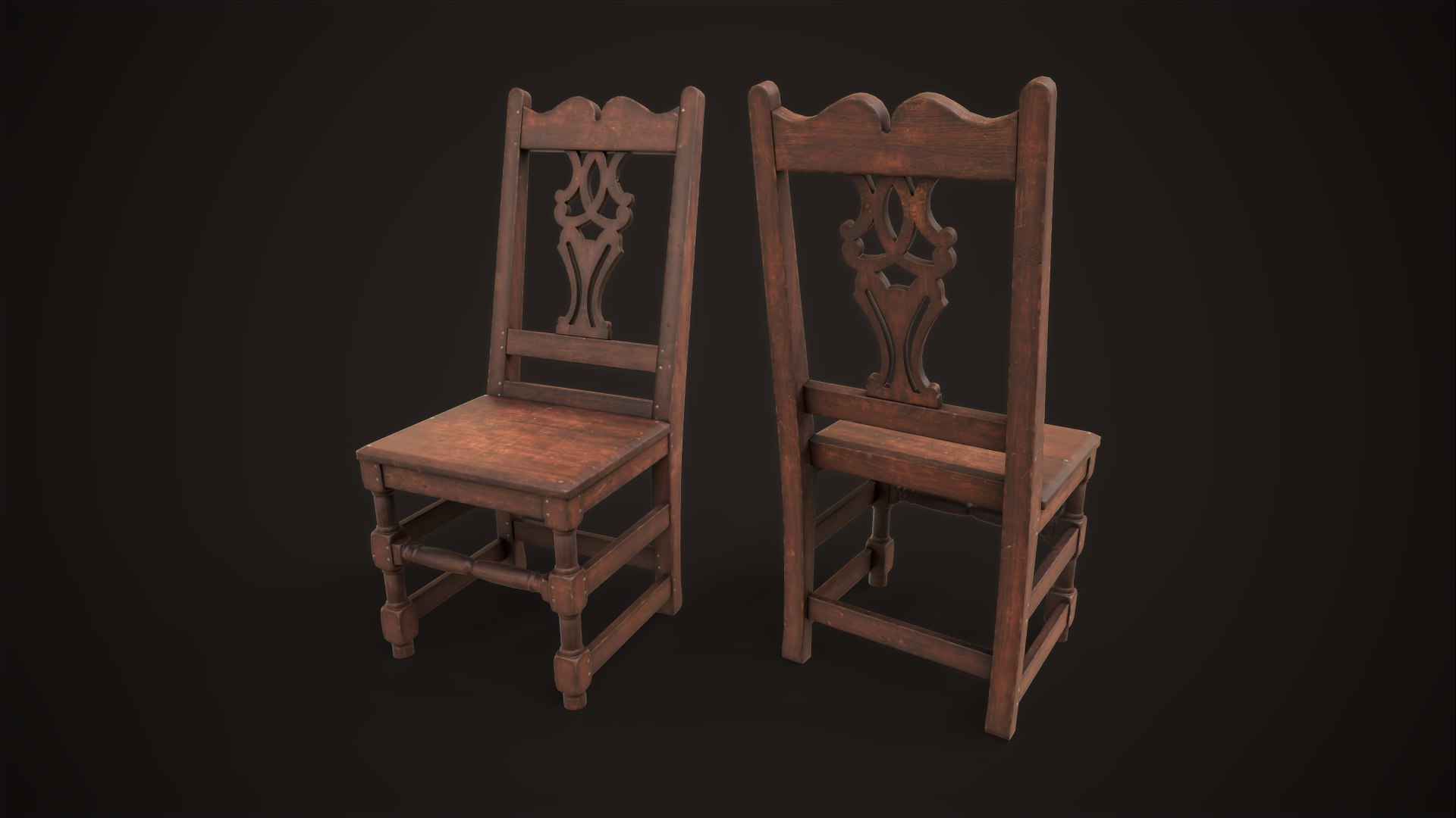 Old medieval chair 3D model - TurboSquid 2053006